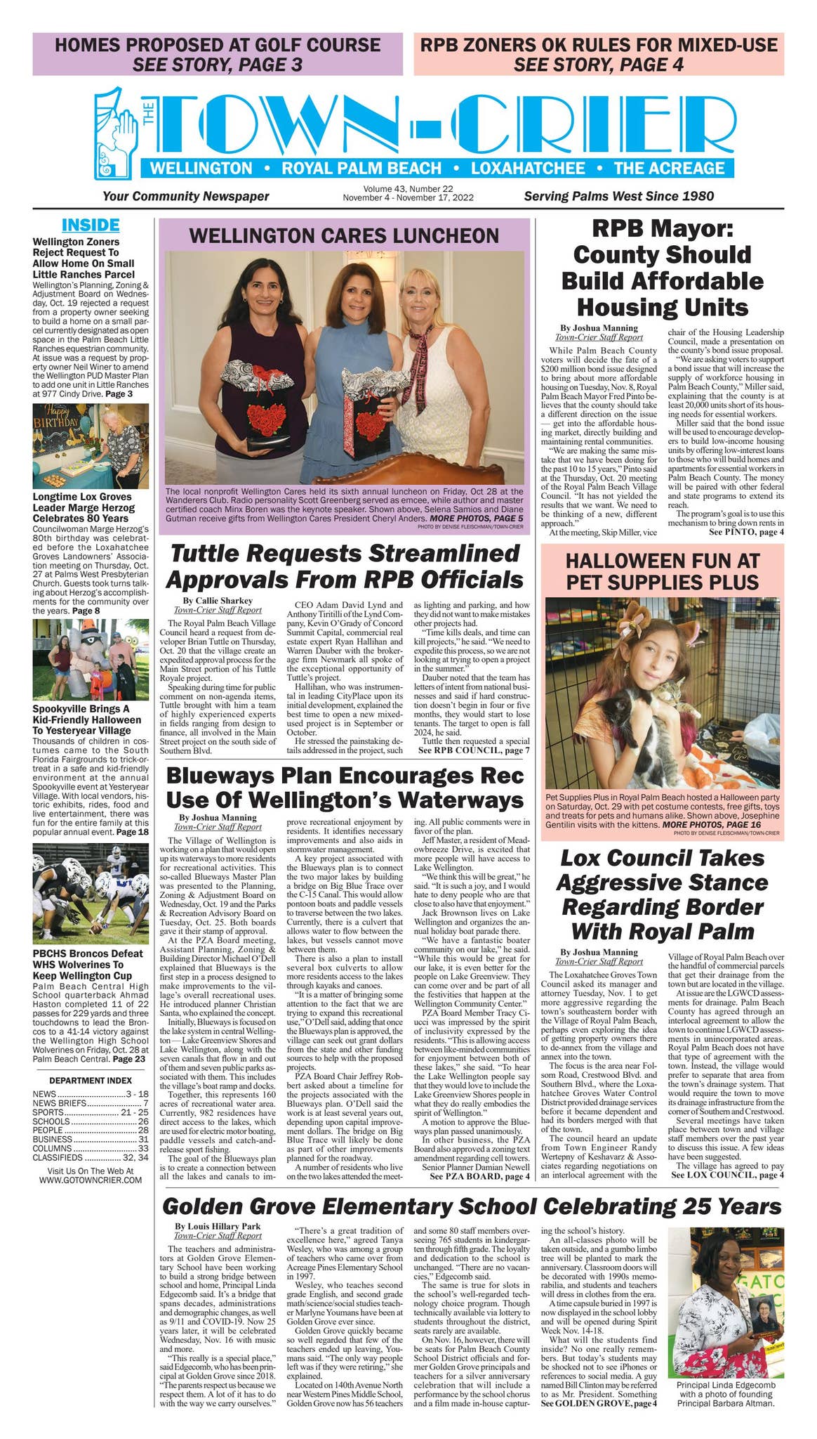 Town-Crier Newspaper November 4, 2022 by Wellington The Magazine LLC ...