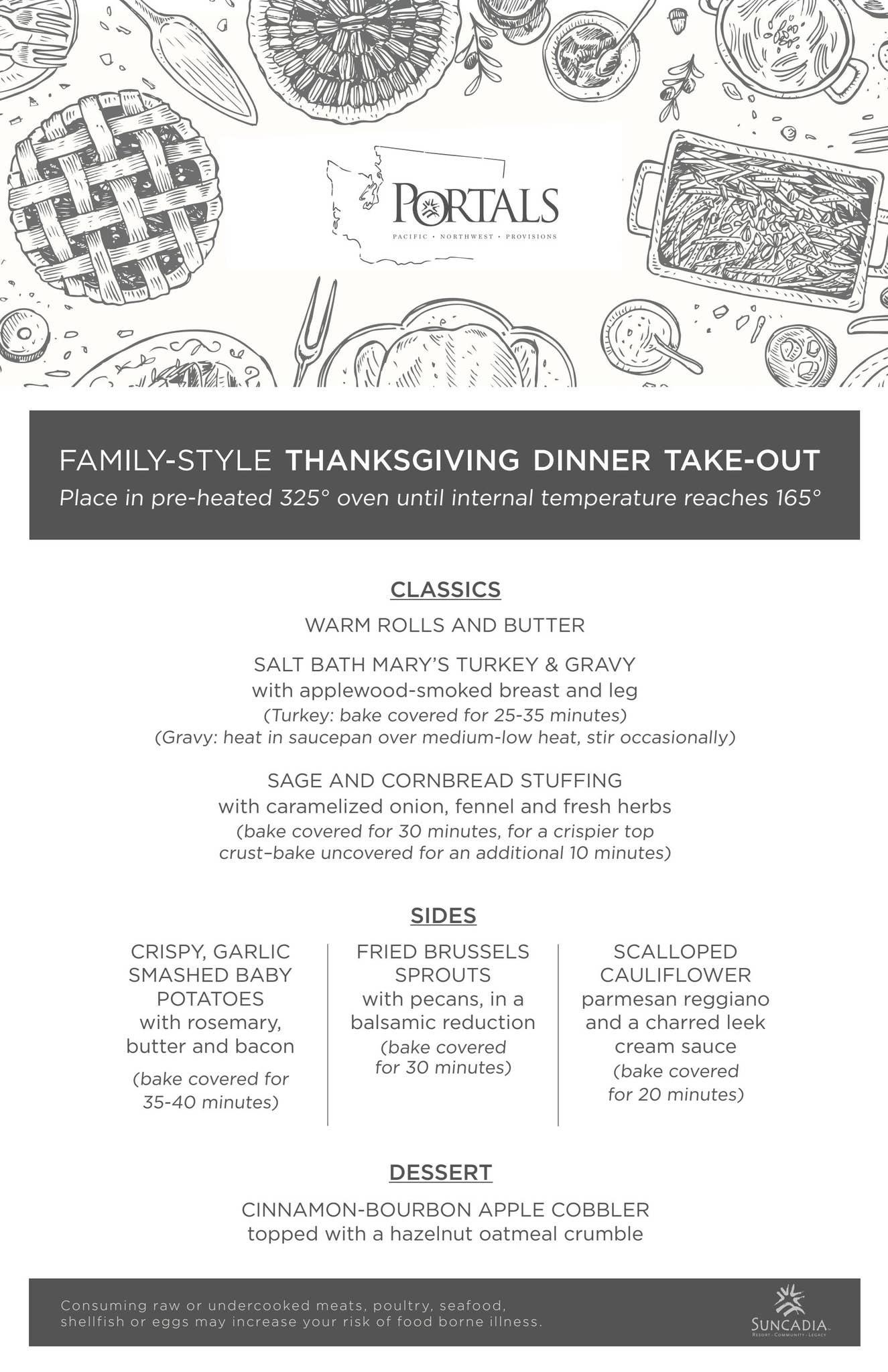 Portals Thanksgiving Take-Out Menu by Suncadia Resort - Issuu