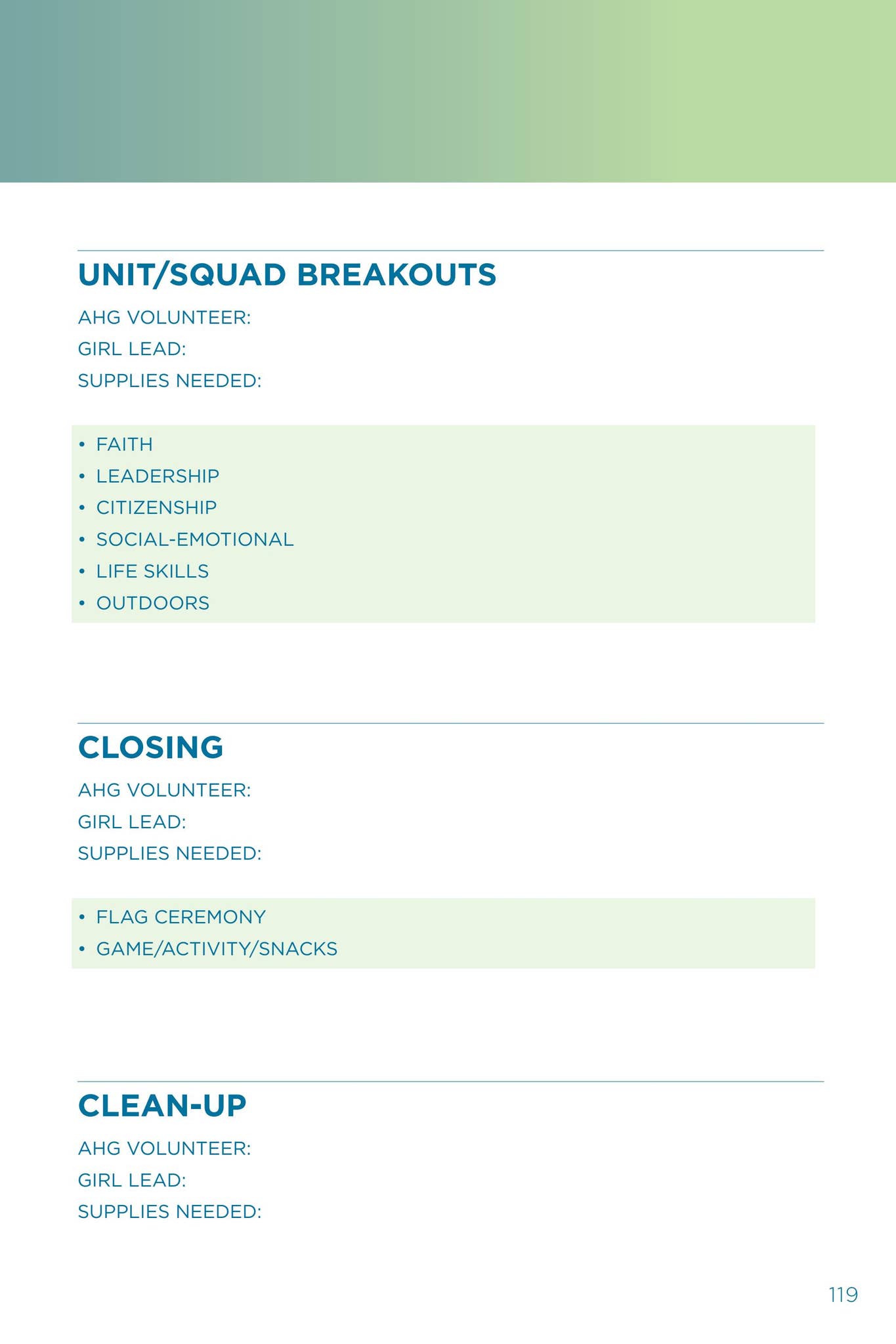 AHG Troop Planning Guide 2022-2023 by American Heritage Girls, Inc. - Issuu