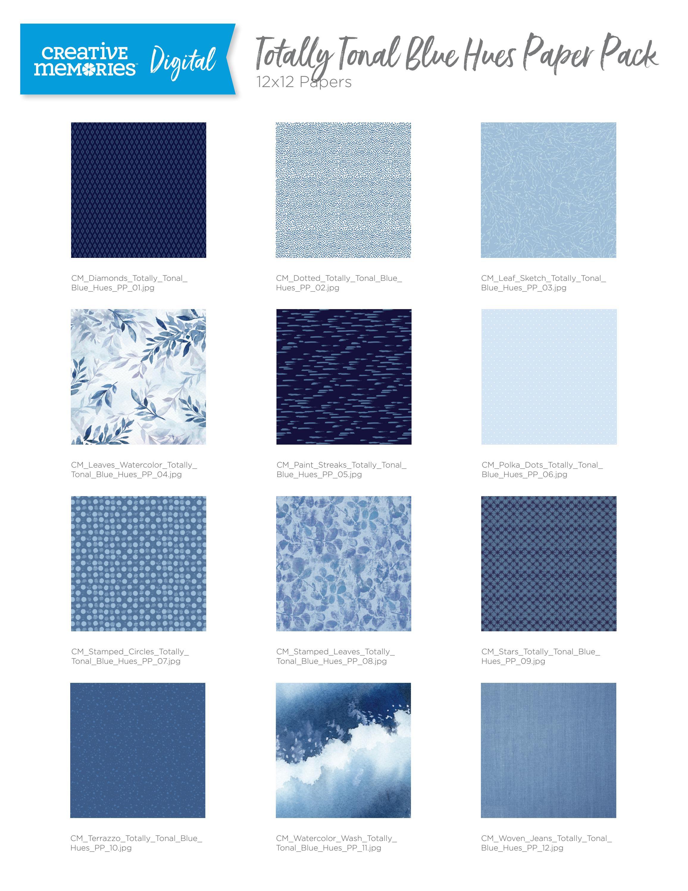 Totally Tonals Hues Digital Artwork Kit Preview by Creative Memories ...