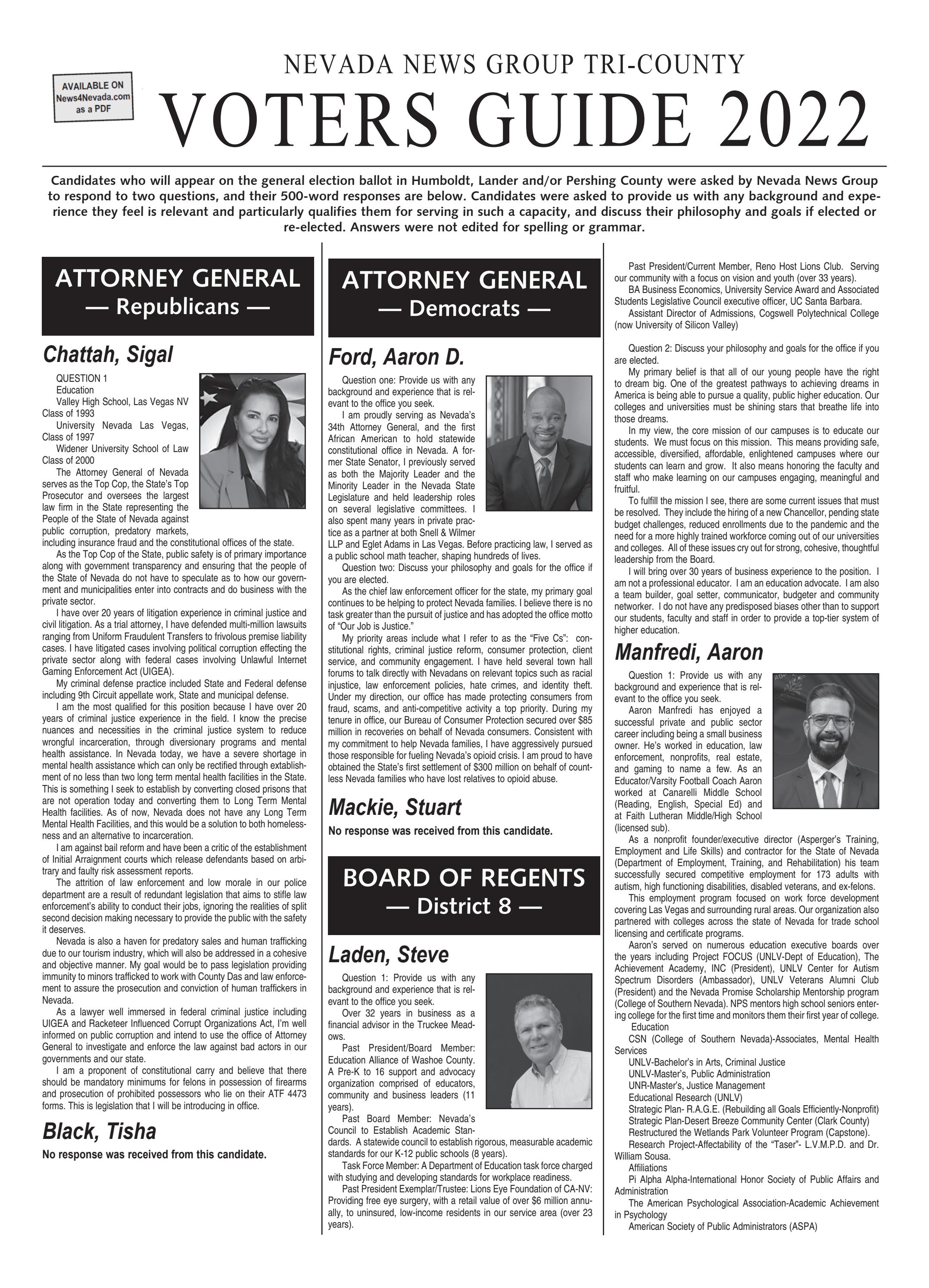 Voters Guide 2022 by Winnemucca Publishing - Issuu