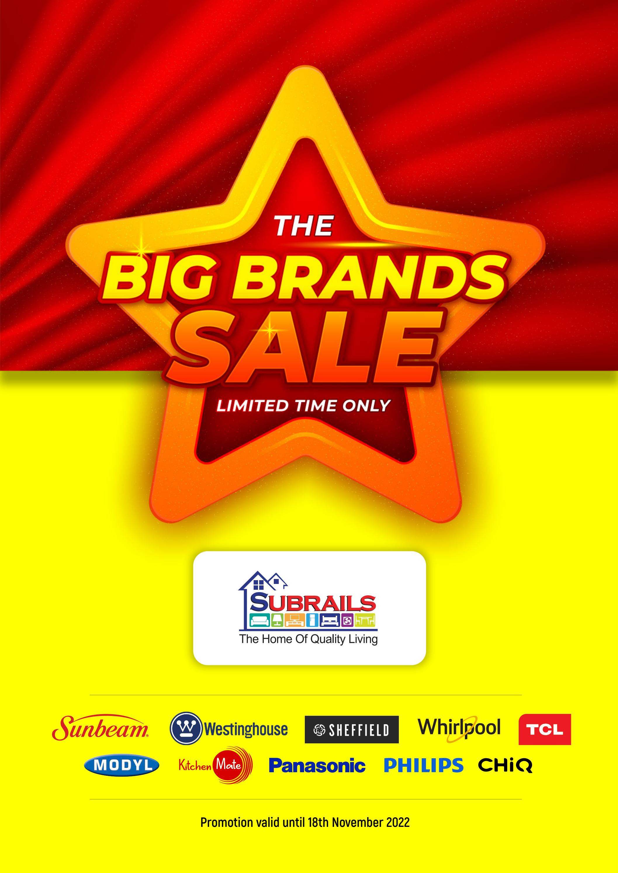 The Big Brands Sale by Subrails Furniture Centre - Issuu