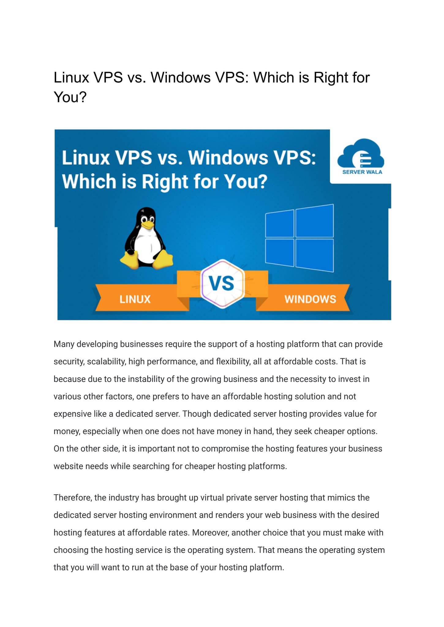 Linux VPS vs. Windows VPS: Which is Right for You? by eva sharma - Issuu