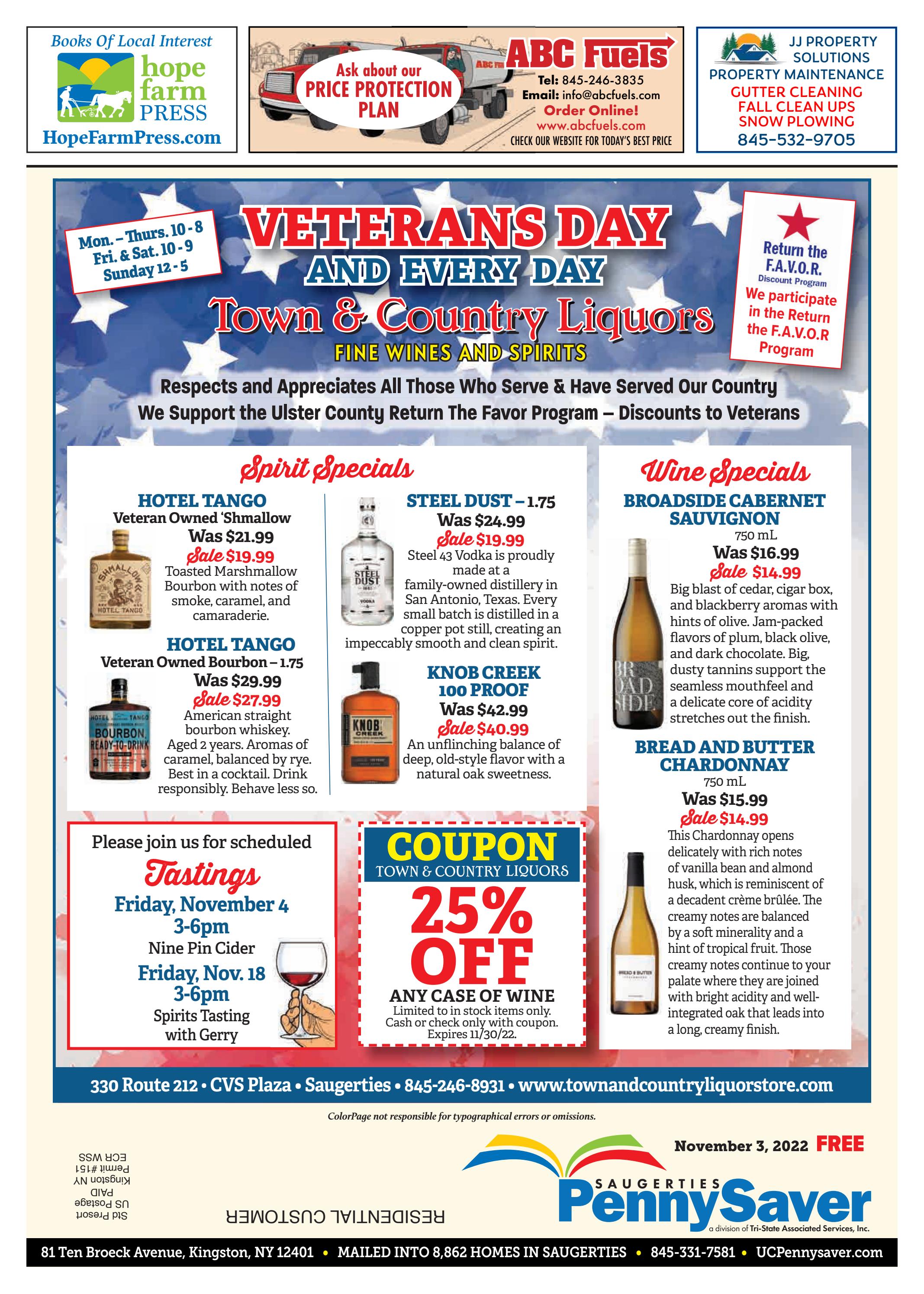 Saugerties Pennysaver - November 3, 2022 by ColorPage Marketing and ...