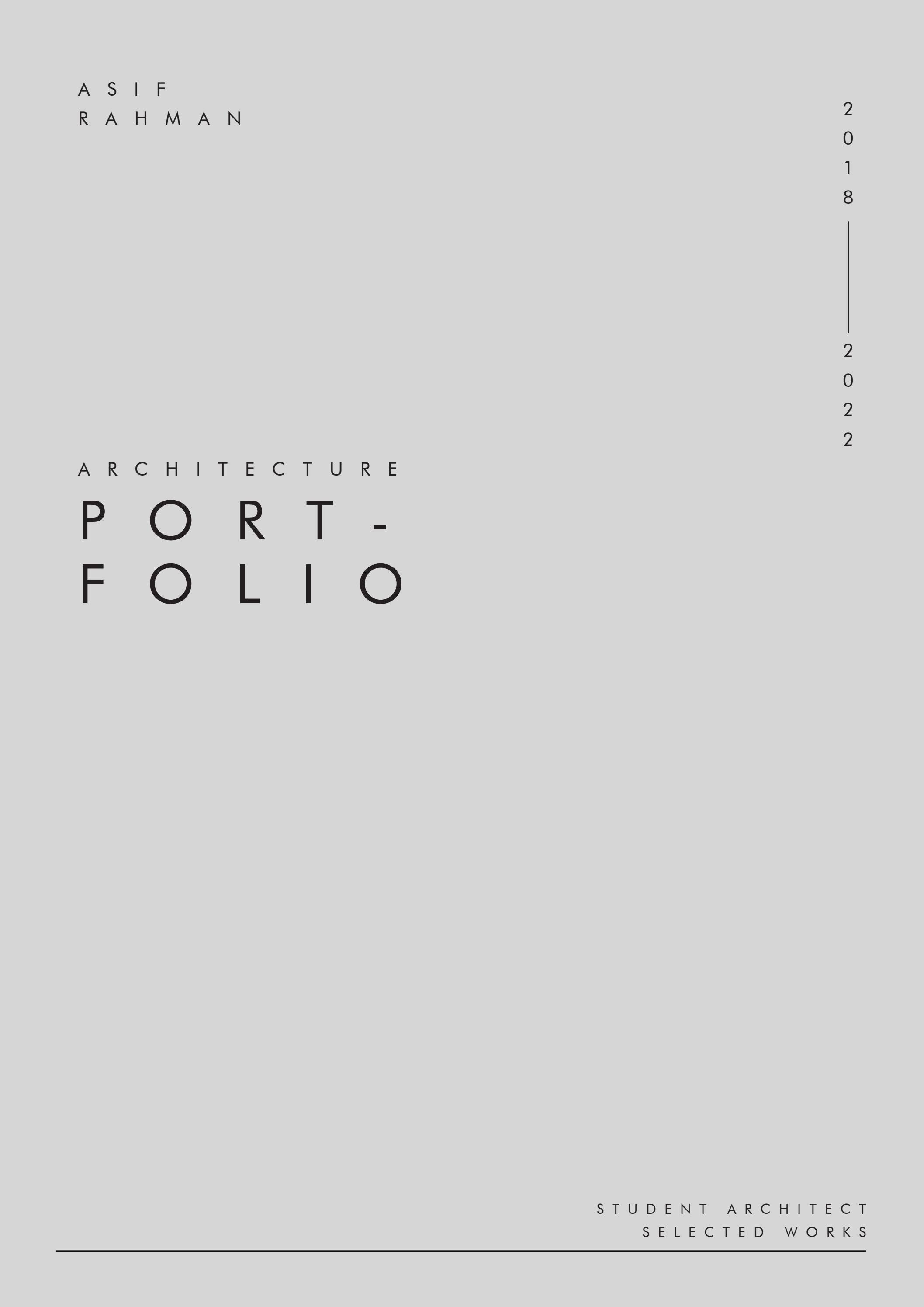 ARCHITECTURAL PORTFOLIO by asif_rahman - Issuu