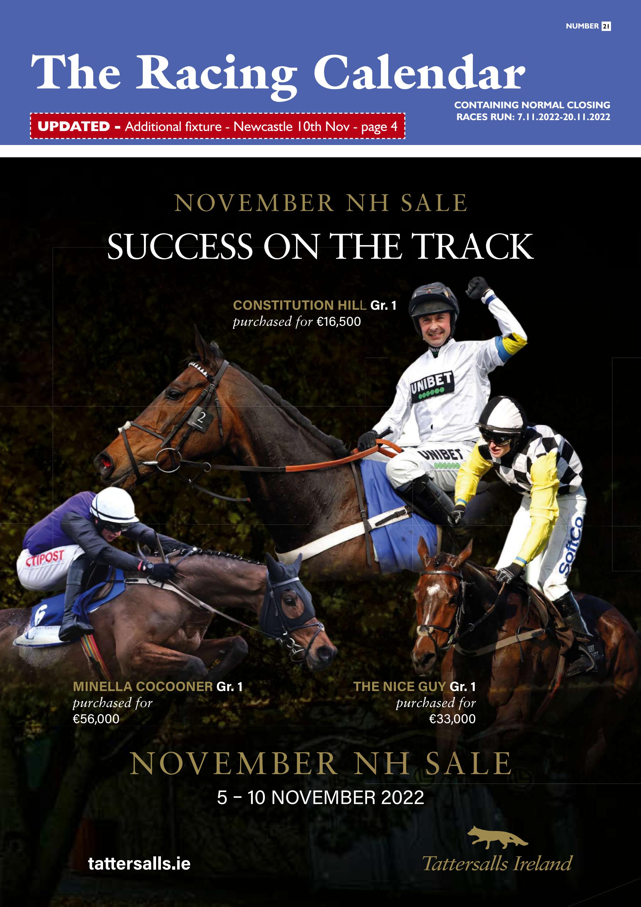 Racing Calendar - 7th-20th November - Number 21 by Weatherbys - Issuu