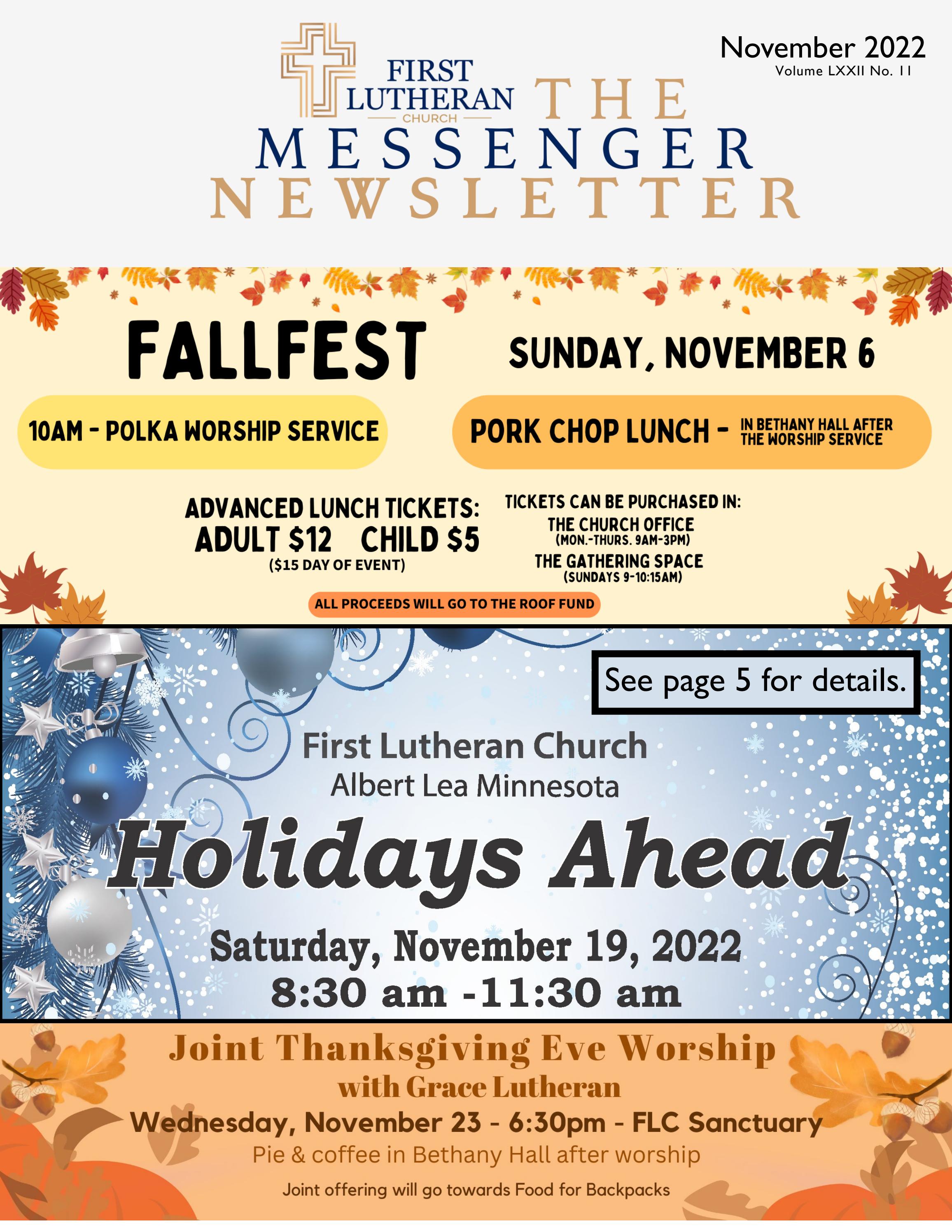 November 2022 by First Lutheran Church Messenger - Issuu