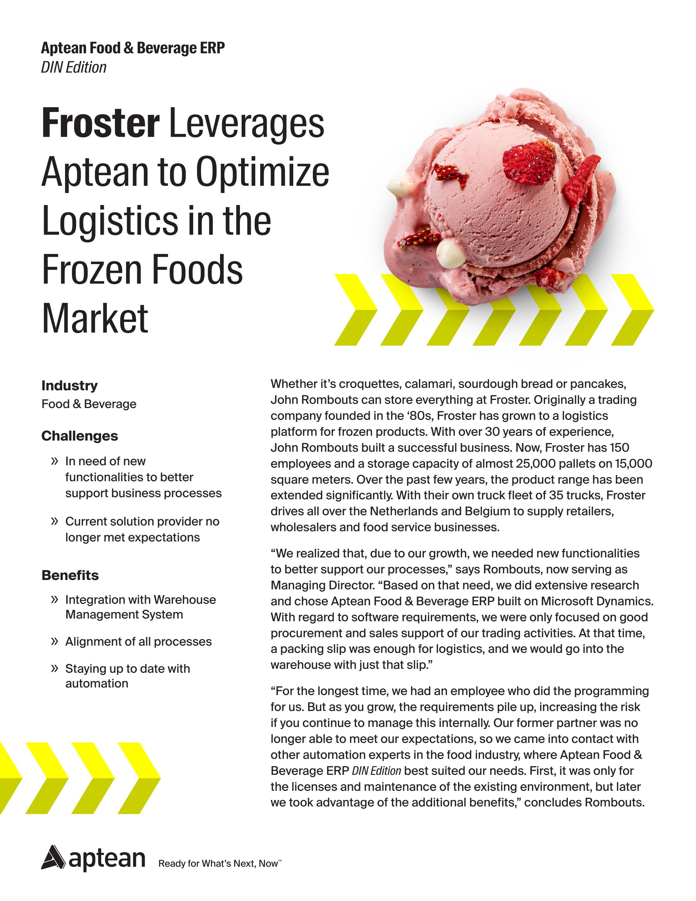 Aptean Food & Beverage ERP Customer Success Story: Froster by Aptean ...