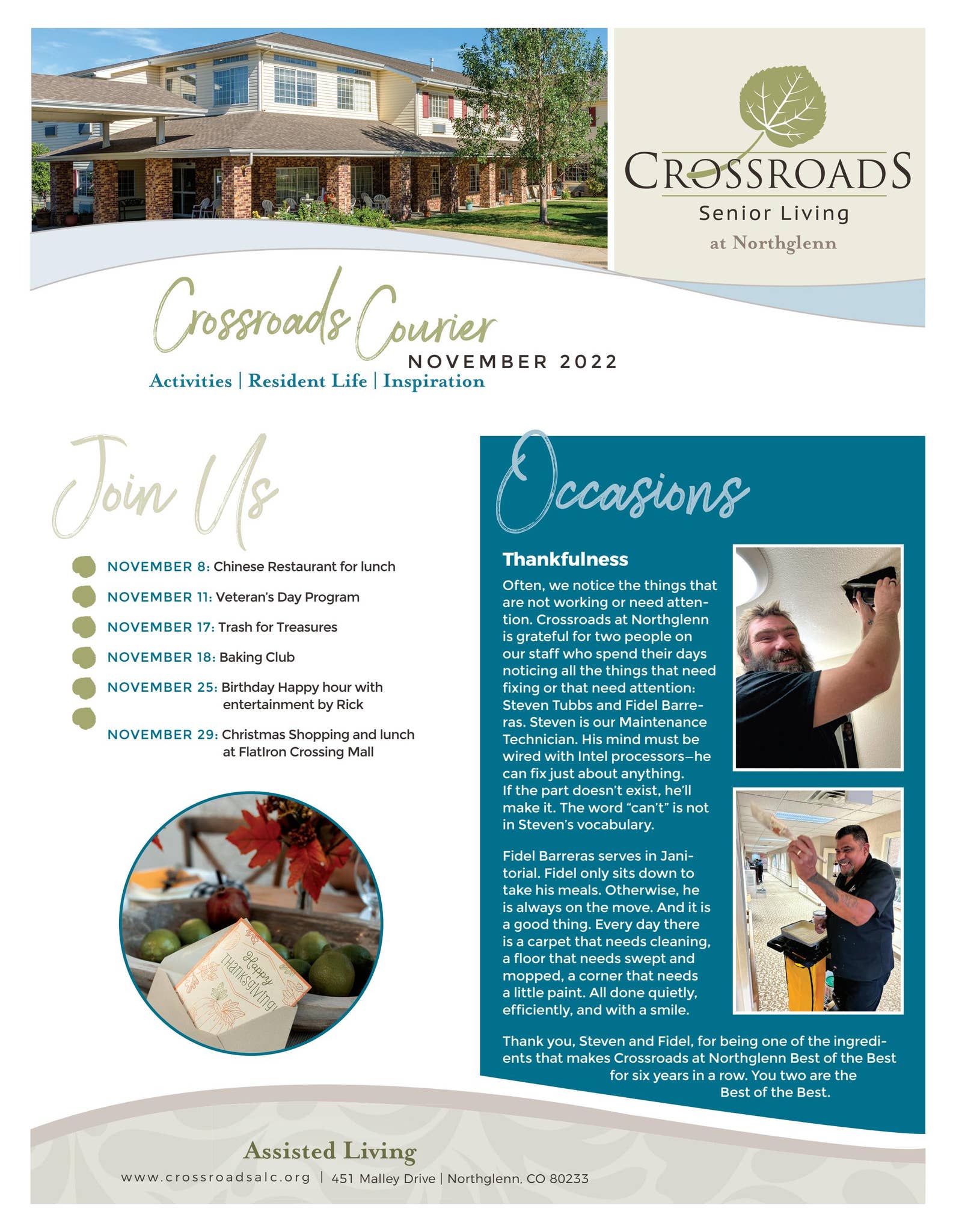 Crossroads Courier - November 2022 - Northglenn by Crossroads - Issuu
