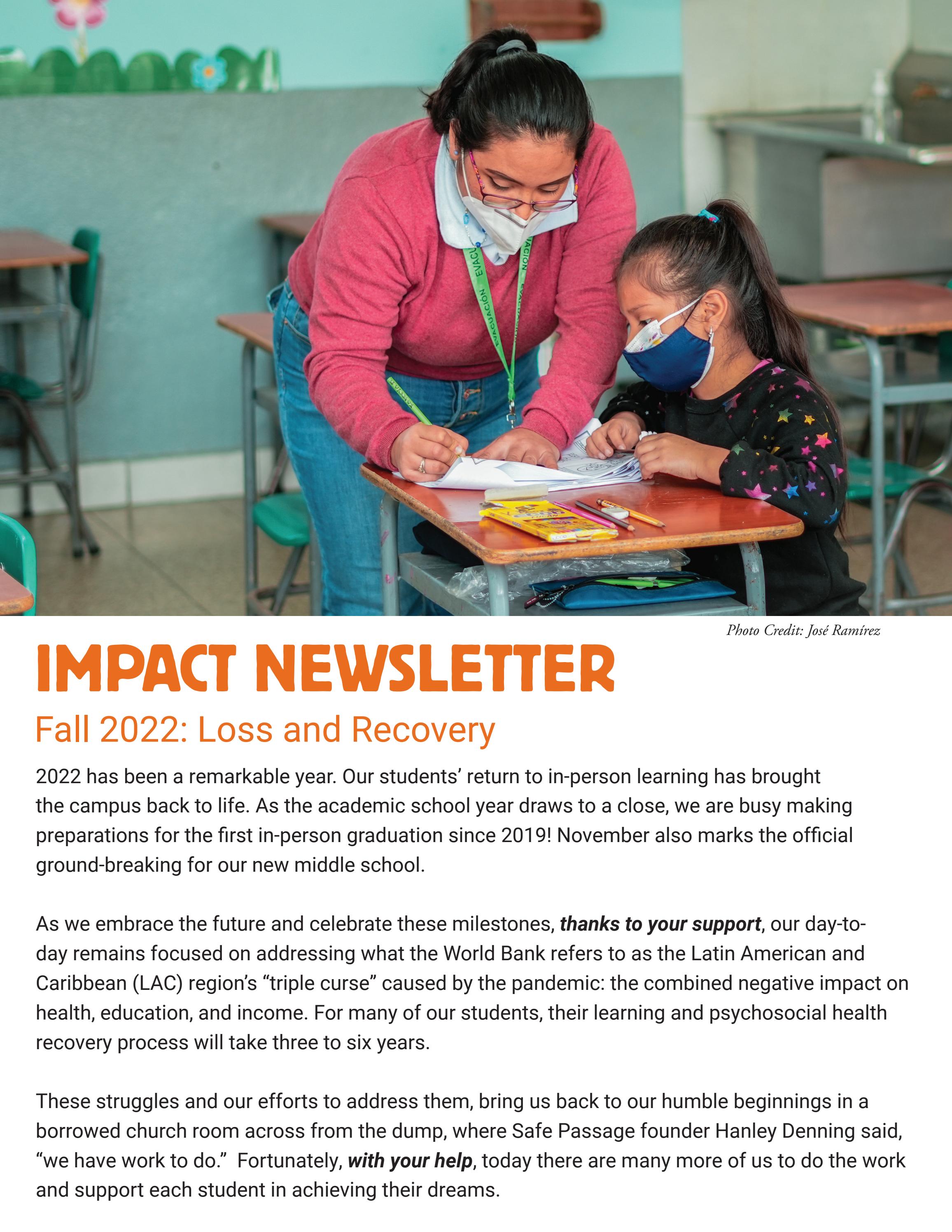 2022 Fall Impact Newsletter by _safepassage_ - Issuu