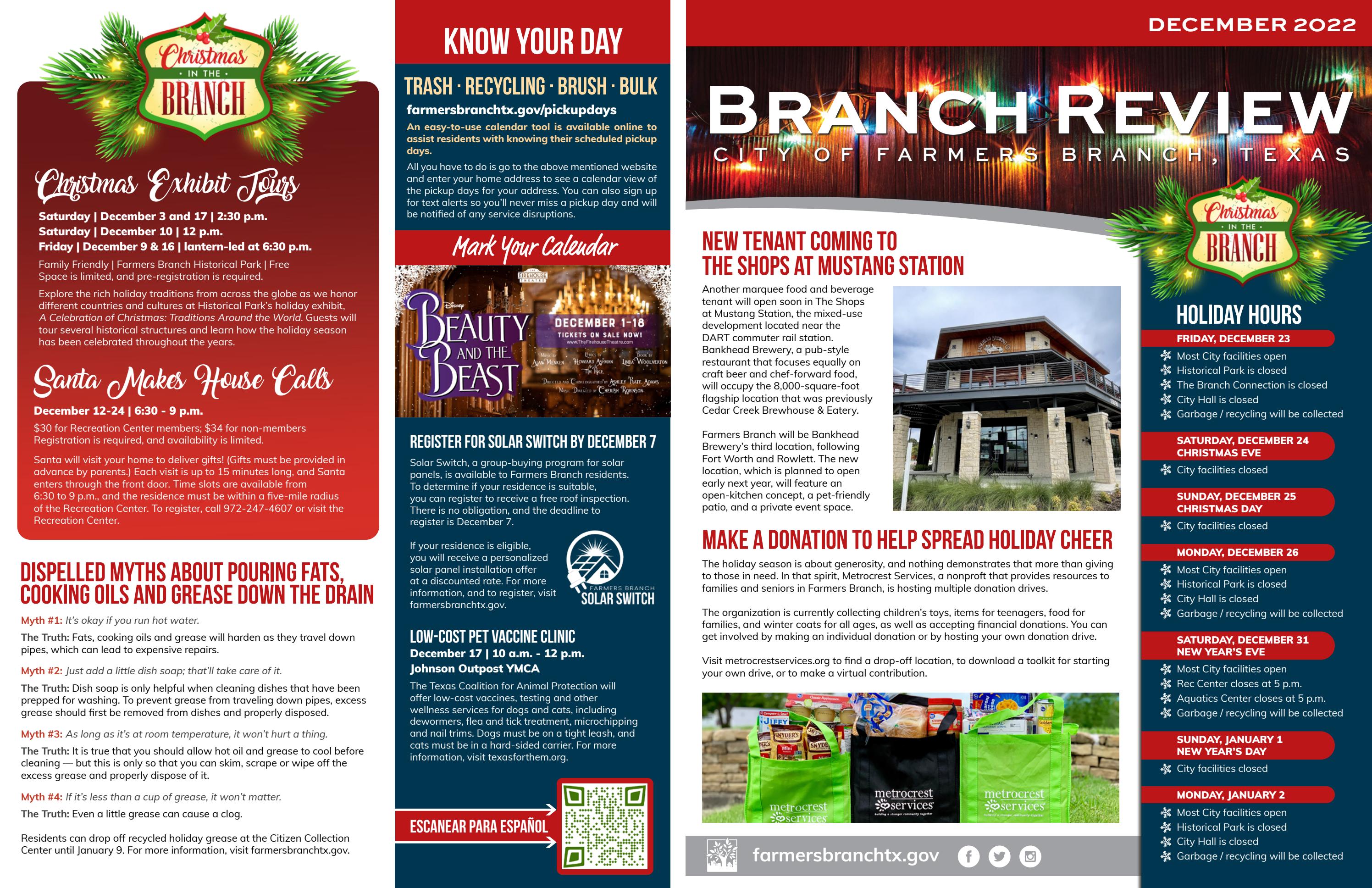 December 2022 | Branch Review English | City of Farmers Branch by ...