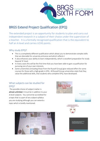 Sixth Form EPQ by Schudio - Issuu