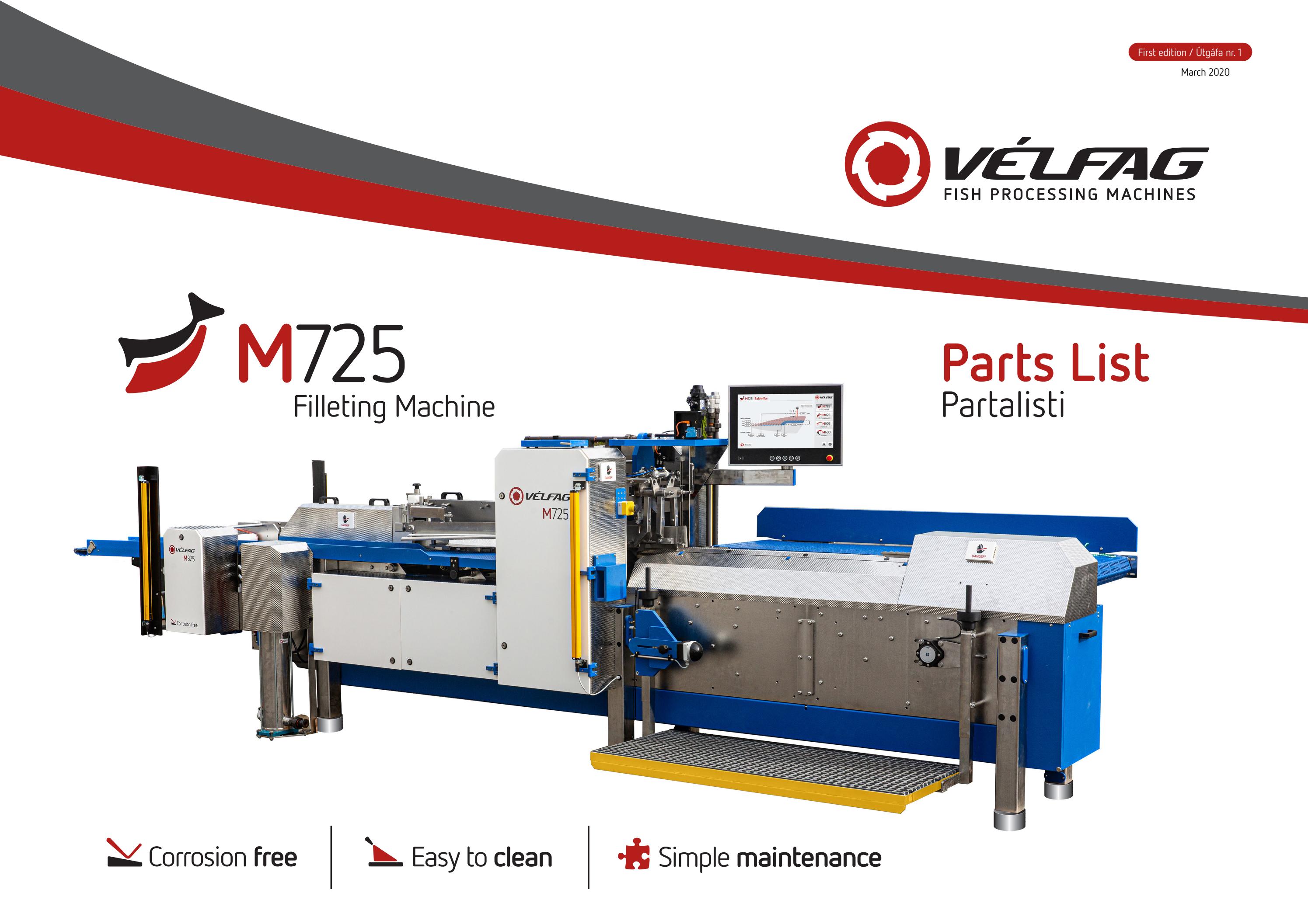 M725 filleting machine partlist 2016-2020 by Velfag - Issuu
