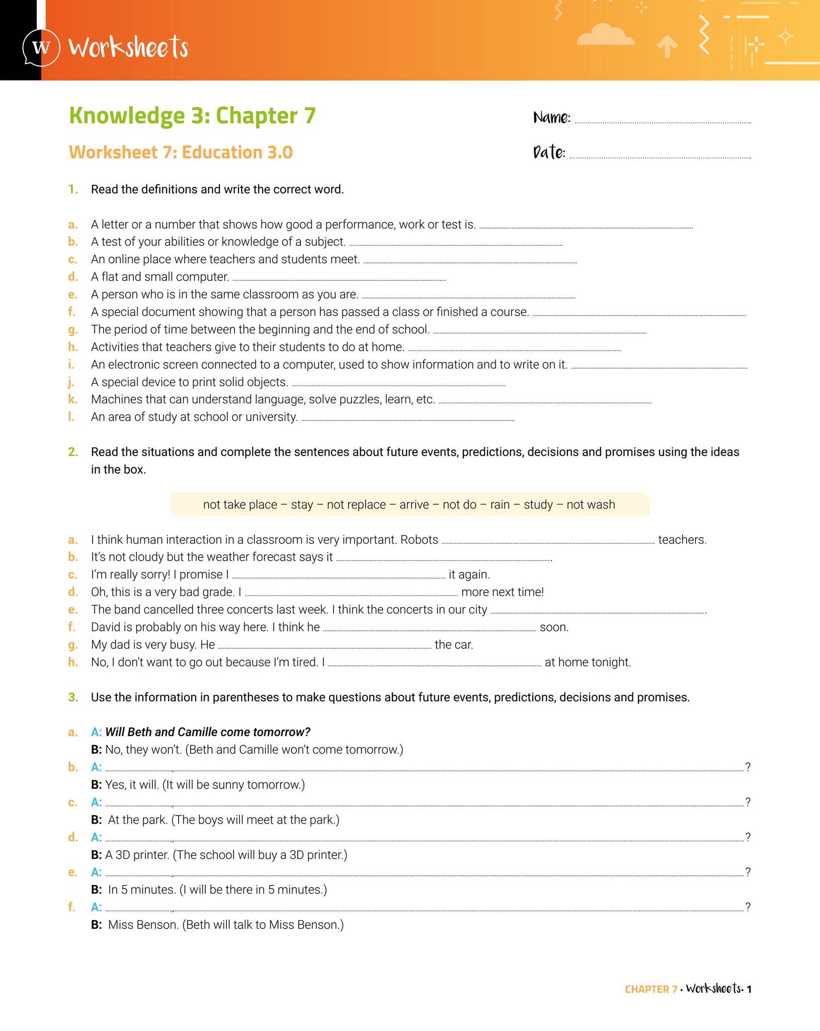 Worksheet 7 - Knowledge 3 by Editorial ACES - Issuu