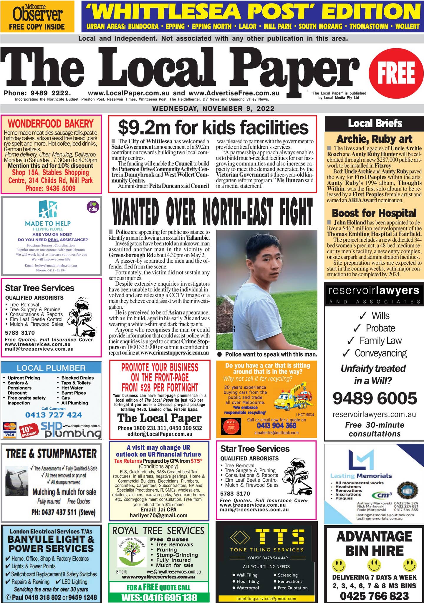 The Local Paper. Whittlesea Post Edition. Wed., Nov. 9, 2022 by Ash ...