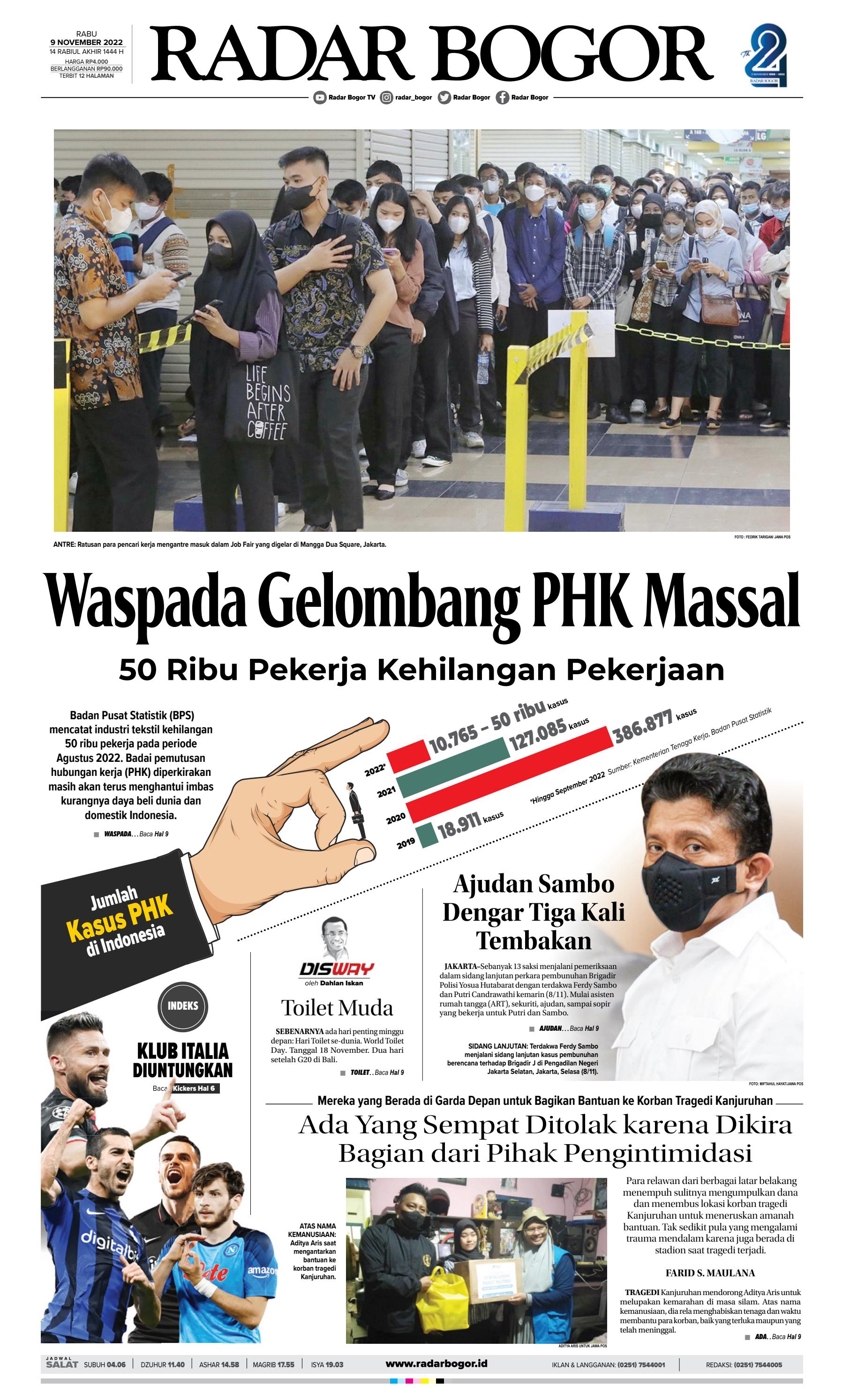 Epaper Edisi 9 November 2022 | RADAR BOGOR DIGITAL by Bogor - Issuu