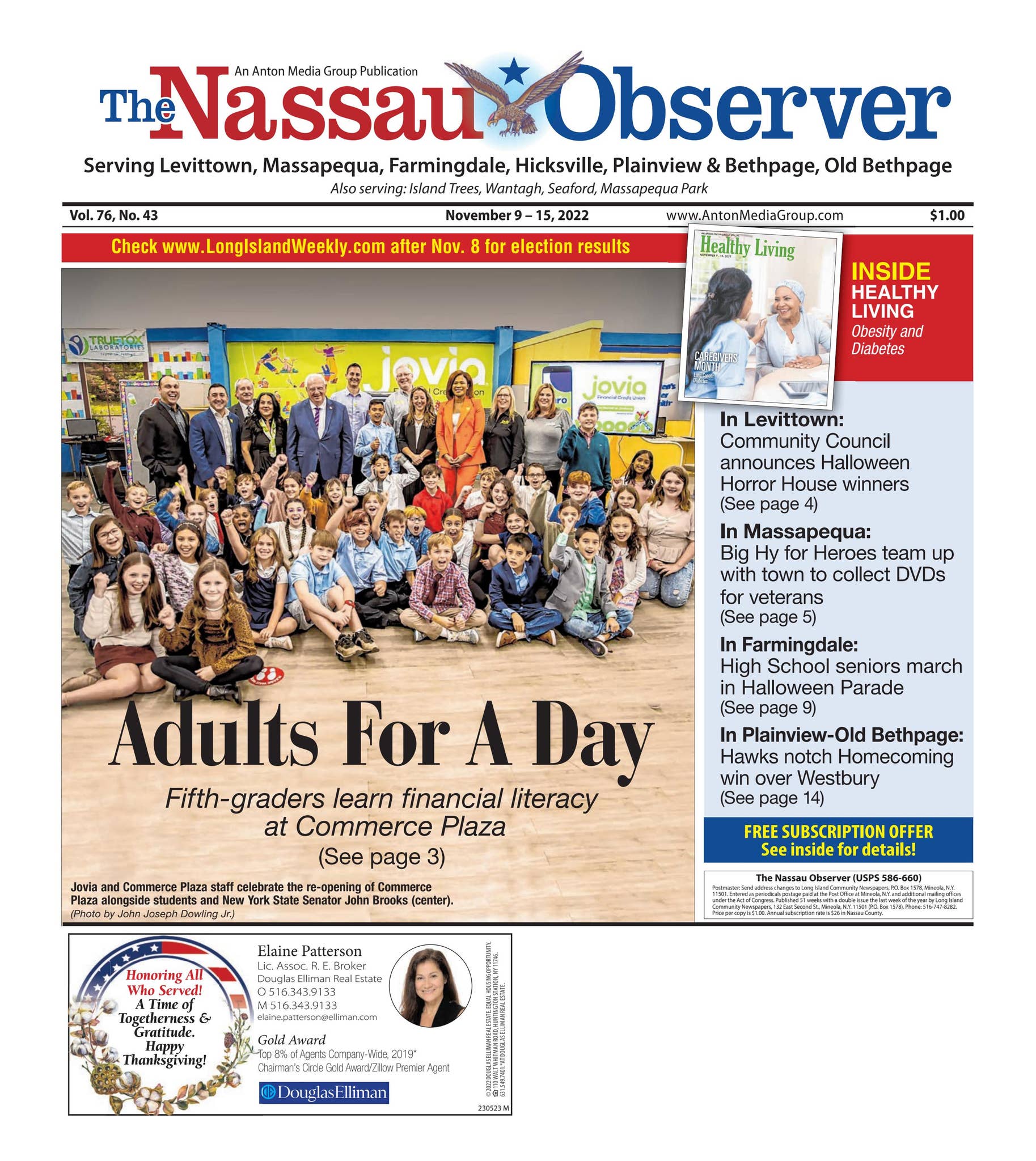 The Nassau Observer 11/9/22 edition is published weekly by Anton Media ...