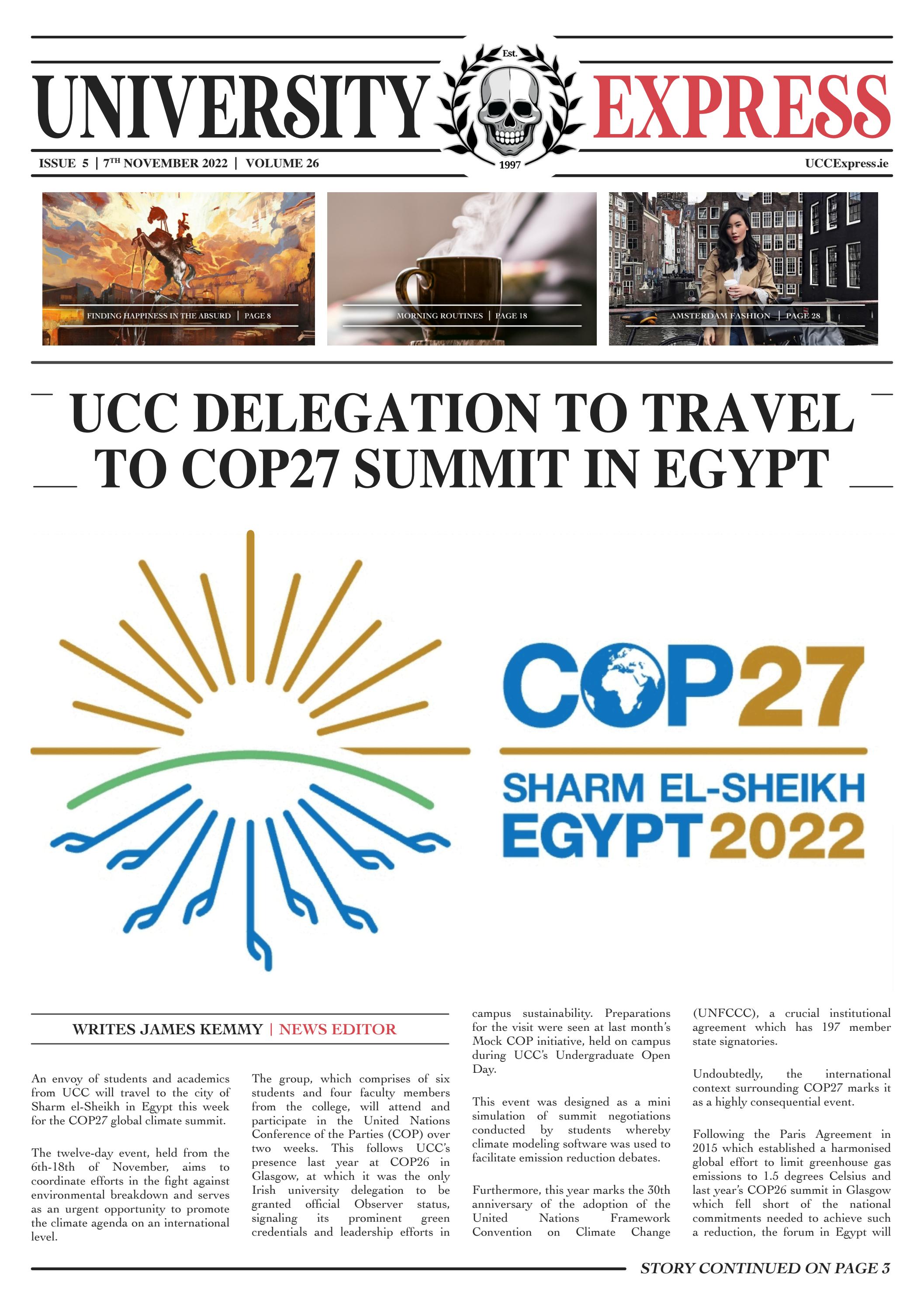 University Express - Volume 26 - Issue 5 by UCCStudentMedia - Issuu