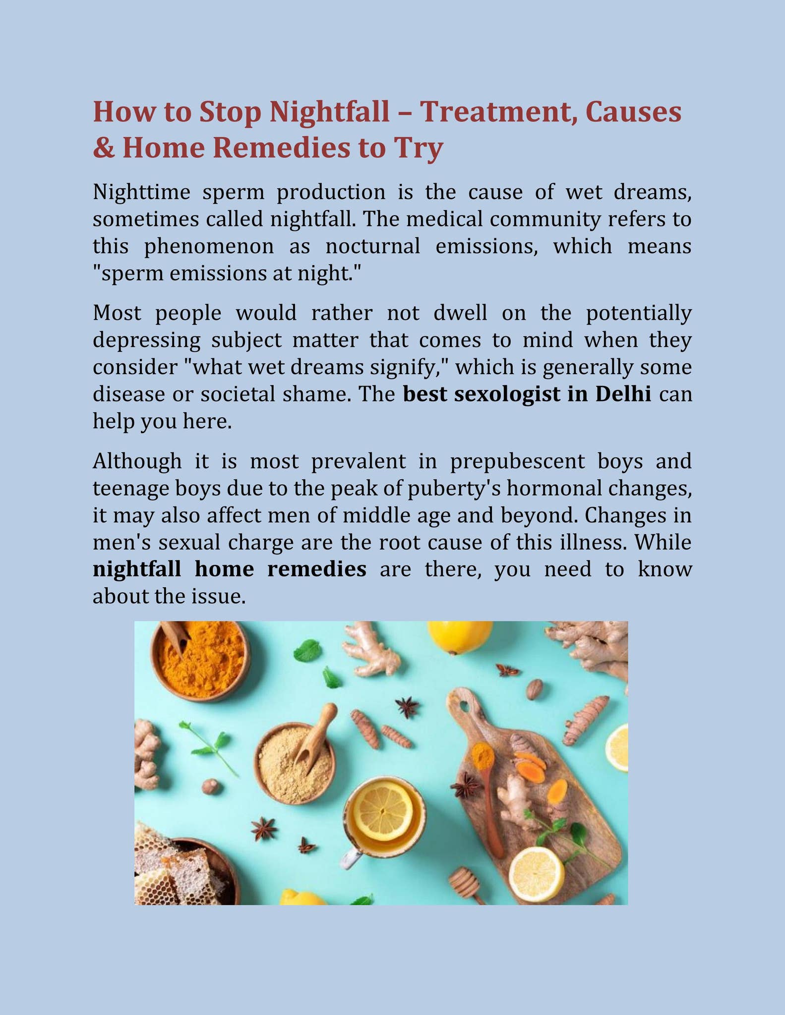 How to Stop Nightfall – Treatment, Causes & Home Remedies to Try by ...