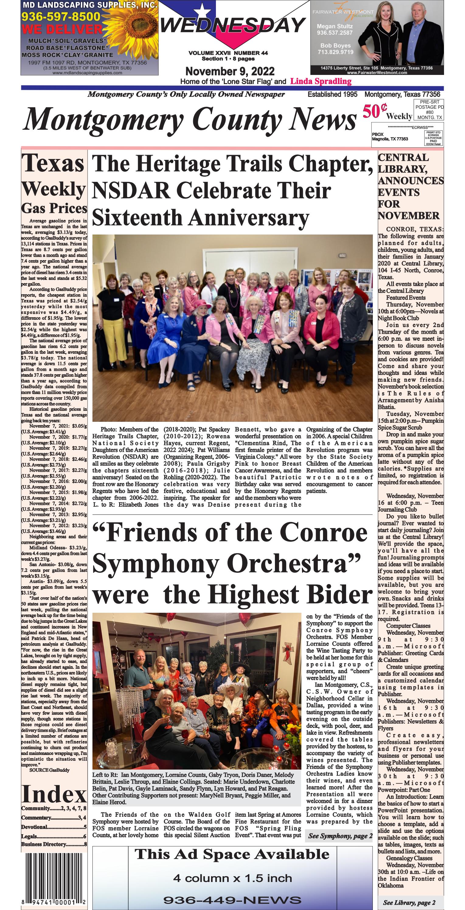 Montgomery County News, November 9, 2022 by Monte West - Issuu