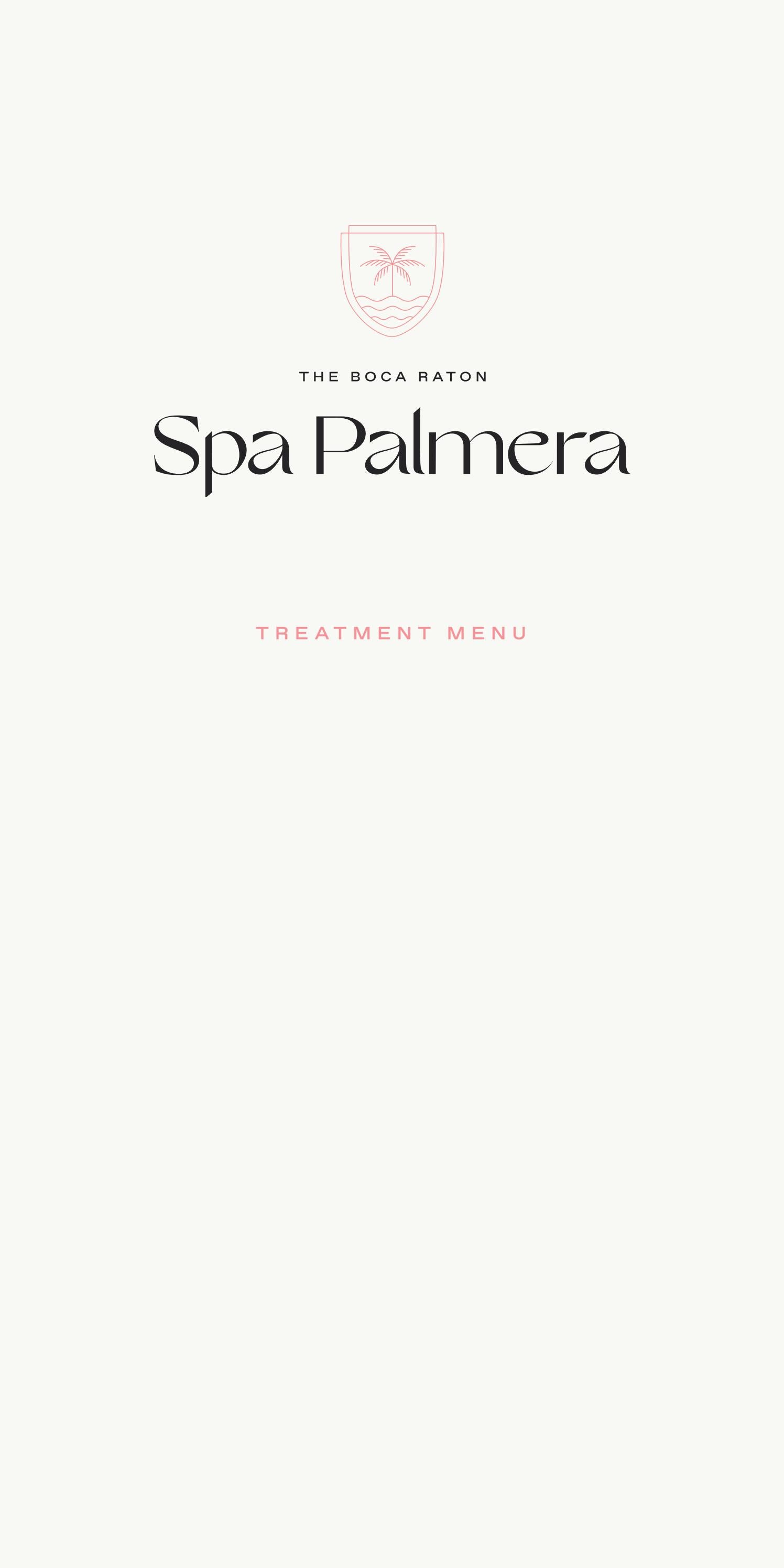 Spa Palmera Menu by thebocaraton - Issuu