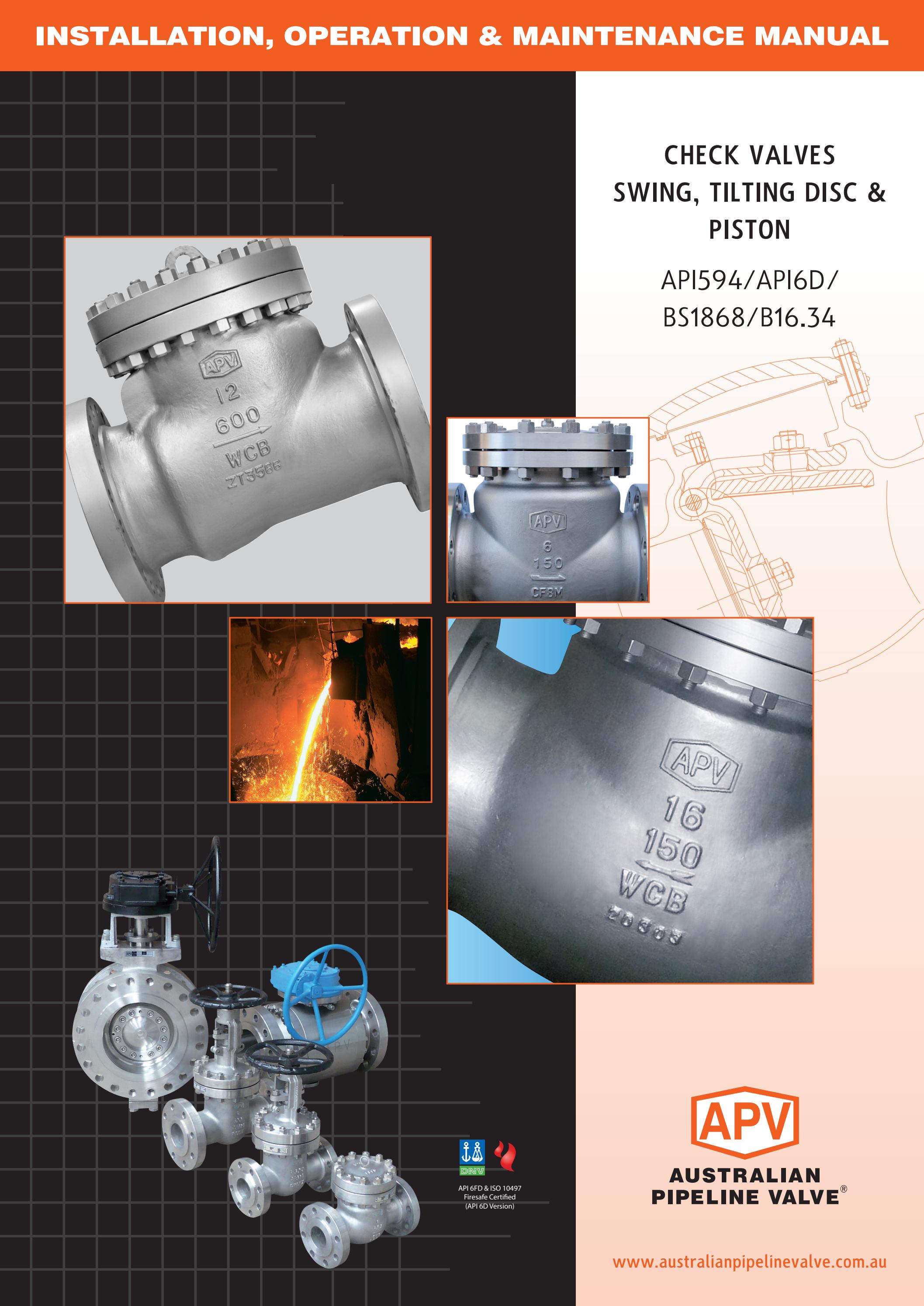 APV Check Cast IOM by Australian Valve Centre - Issuu