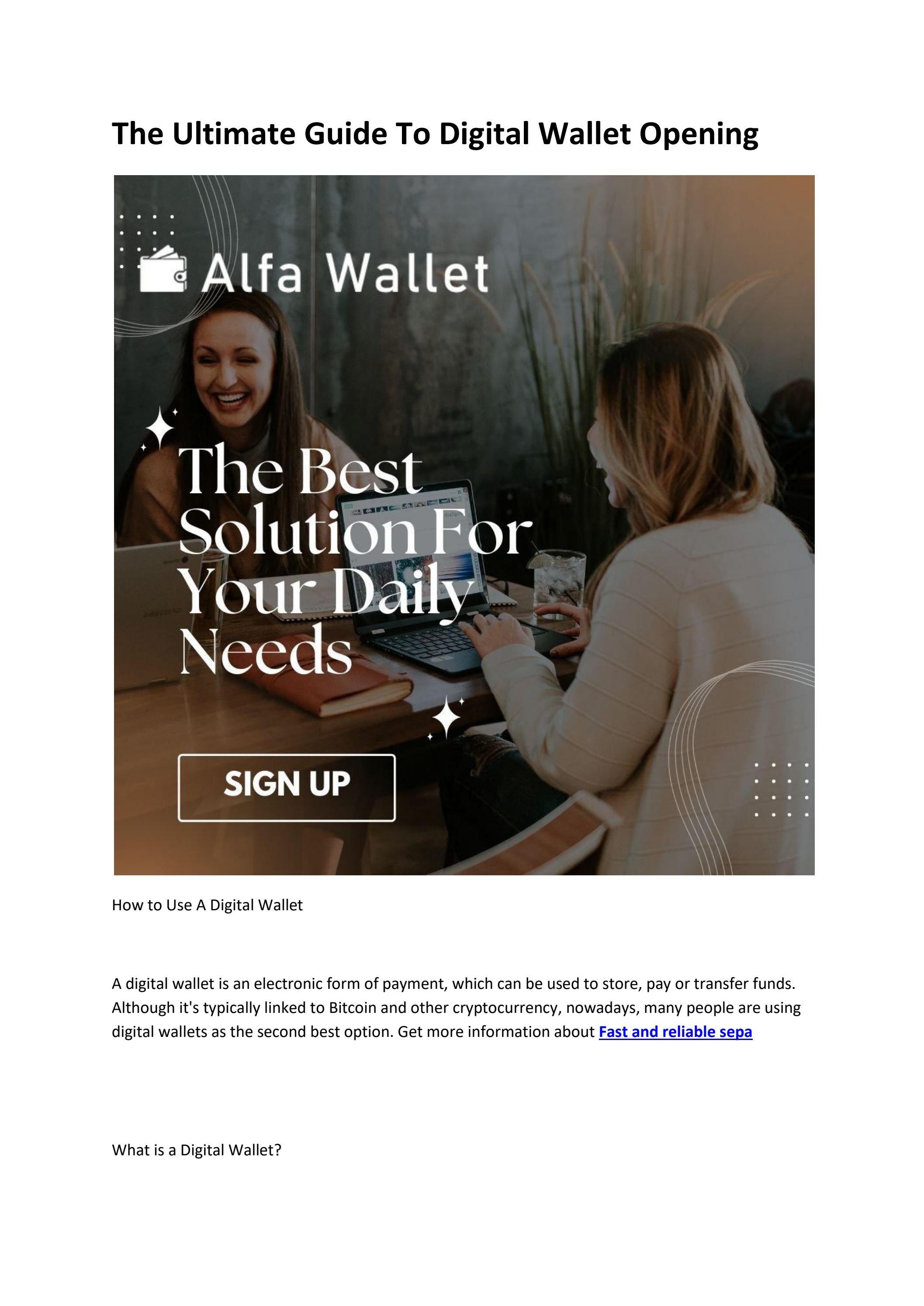 Digital wallet opening by Thomas Shaw - Issuu