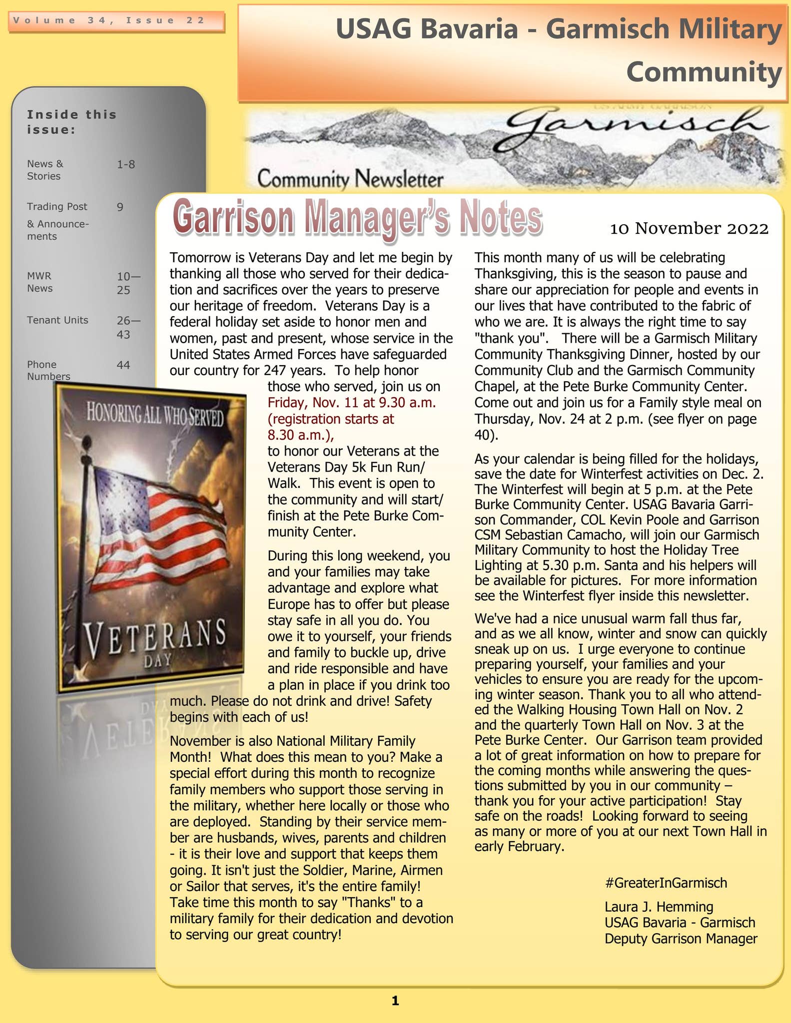 USAG Bavaria-Garmisch Community Newsletter 20221110 by USAG Bavaria ...