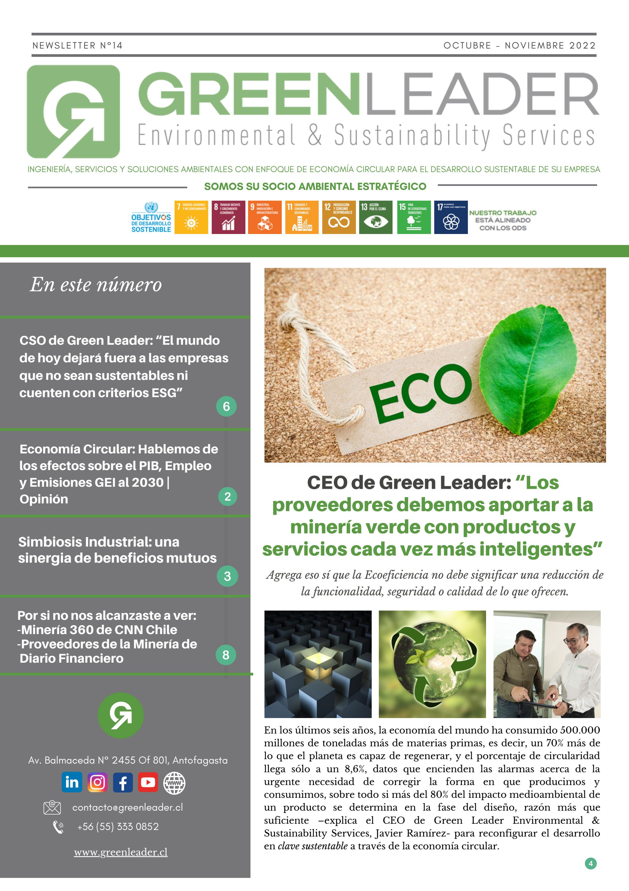 Newsletter N° 14 | Oct-Nov 2022 | Green Leader Environmental ...