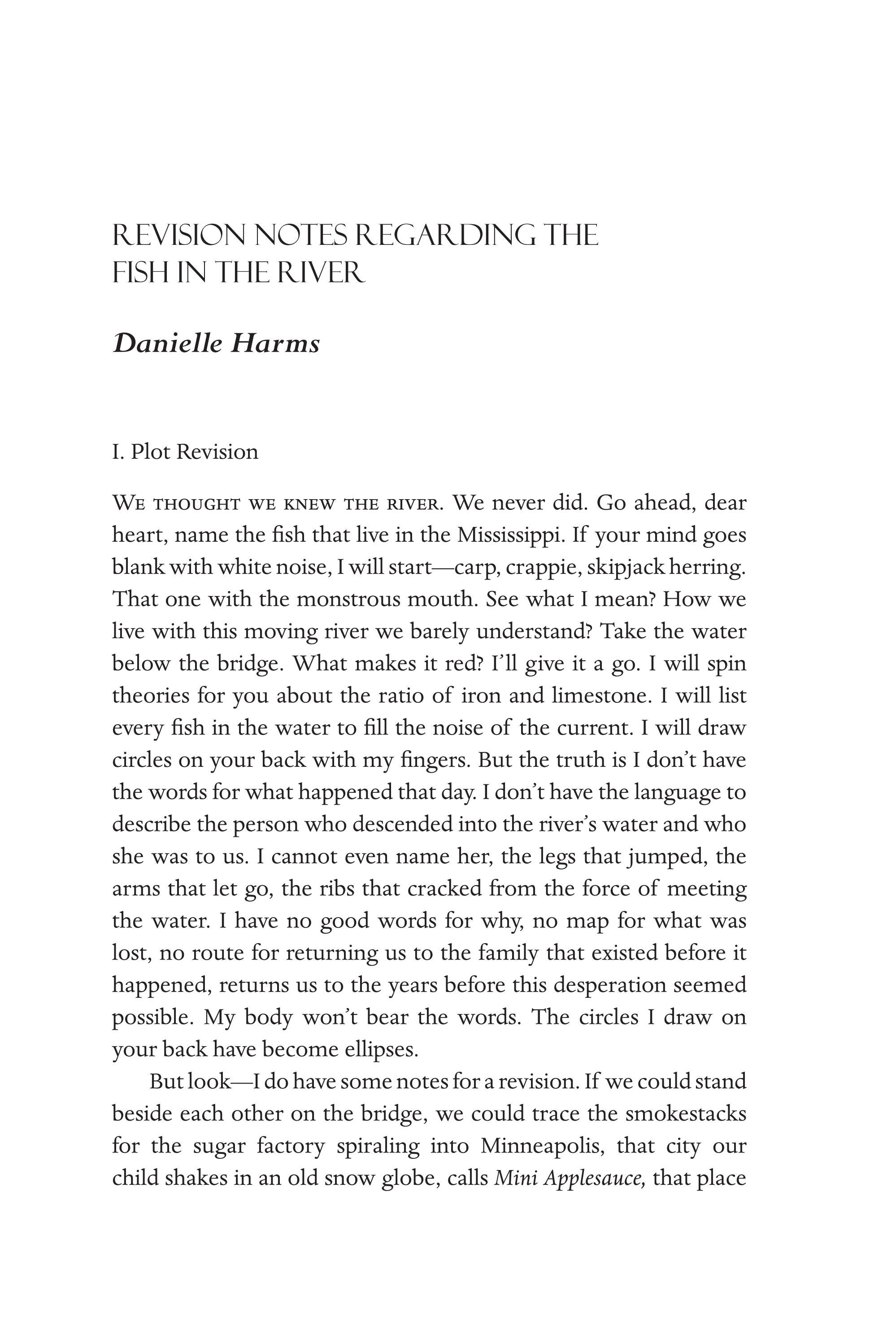 "Revision Notes Regarding the Fish in the Water" by Danielle Harms by ...