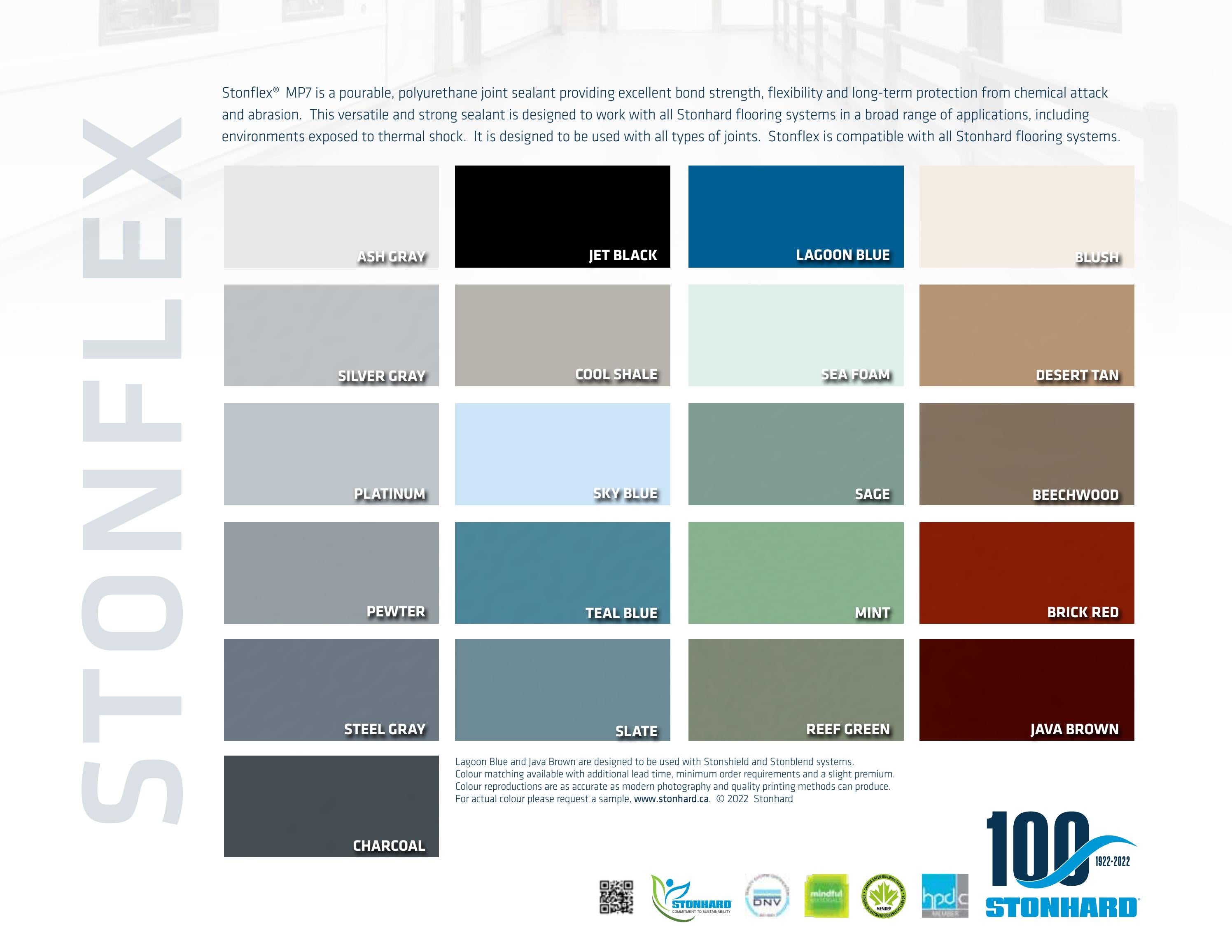 Stonhard | Stonflex Complementary Product | Colour Chart by stonhard ...