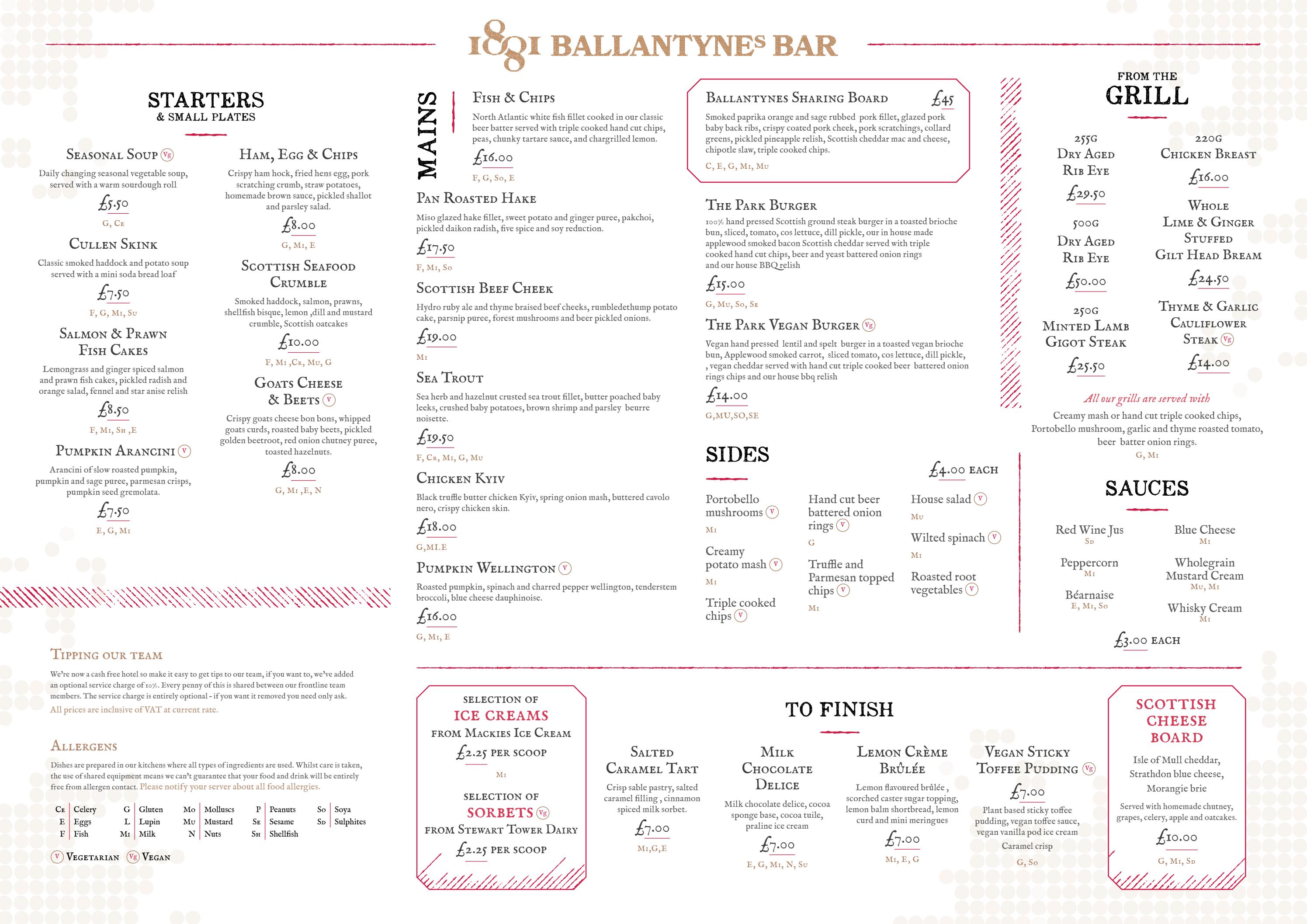 Park Bar Menu by Peebles Hydro - Issuu