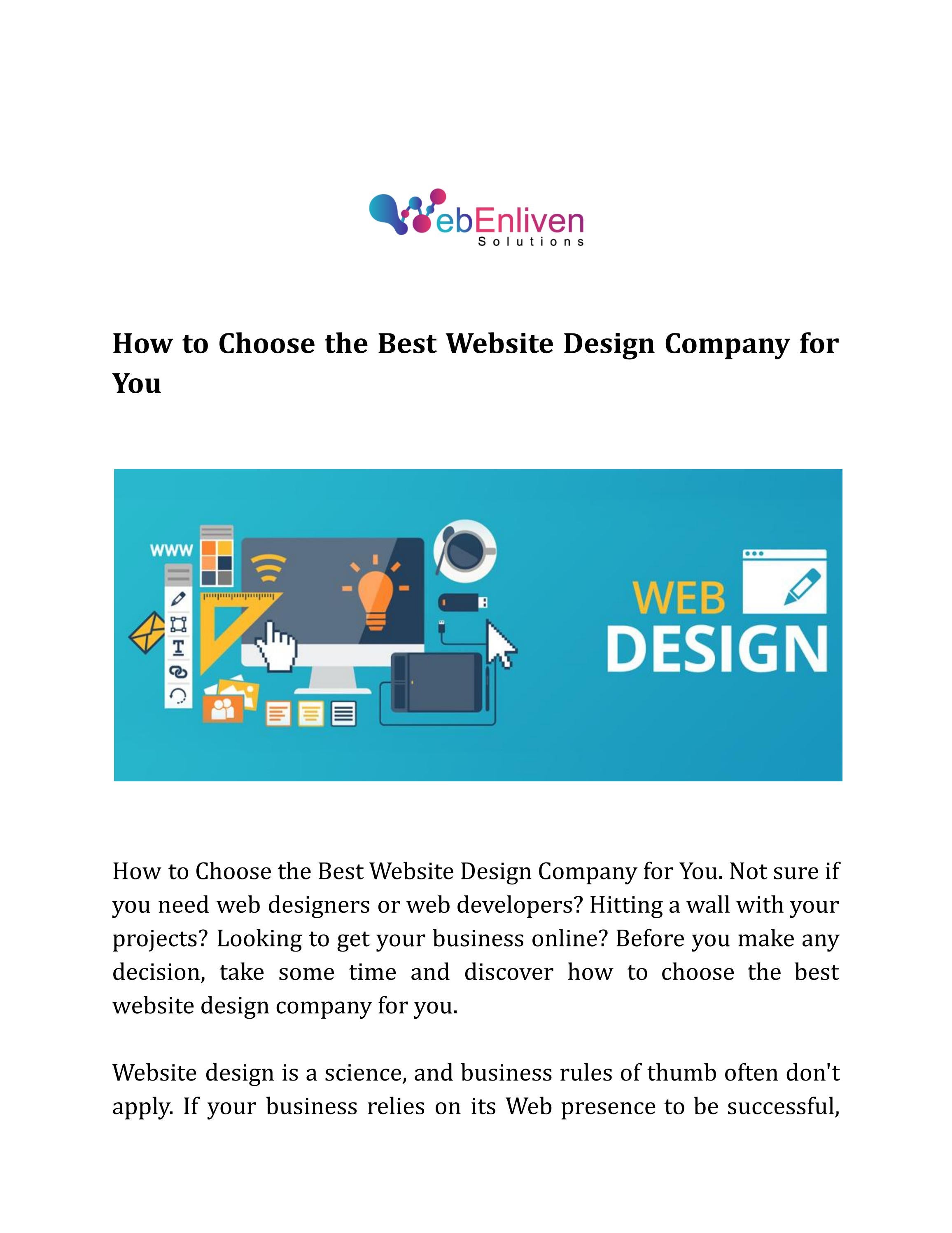 How to Choose the Best Website Design Company for You by asim23ahmad ...