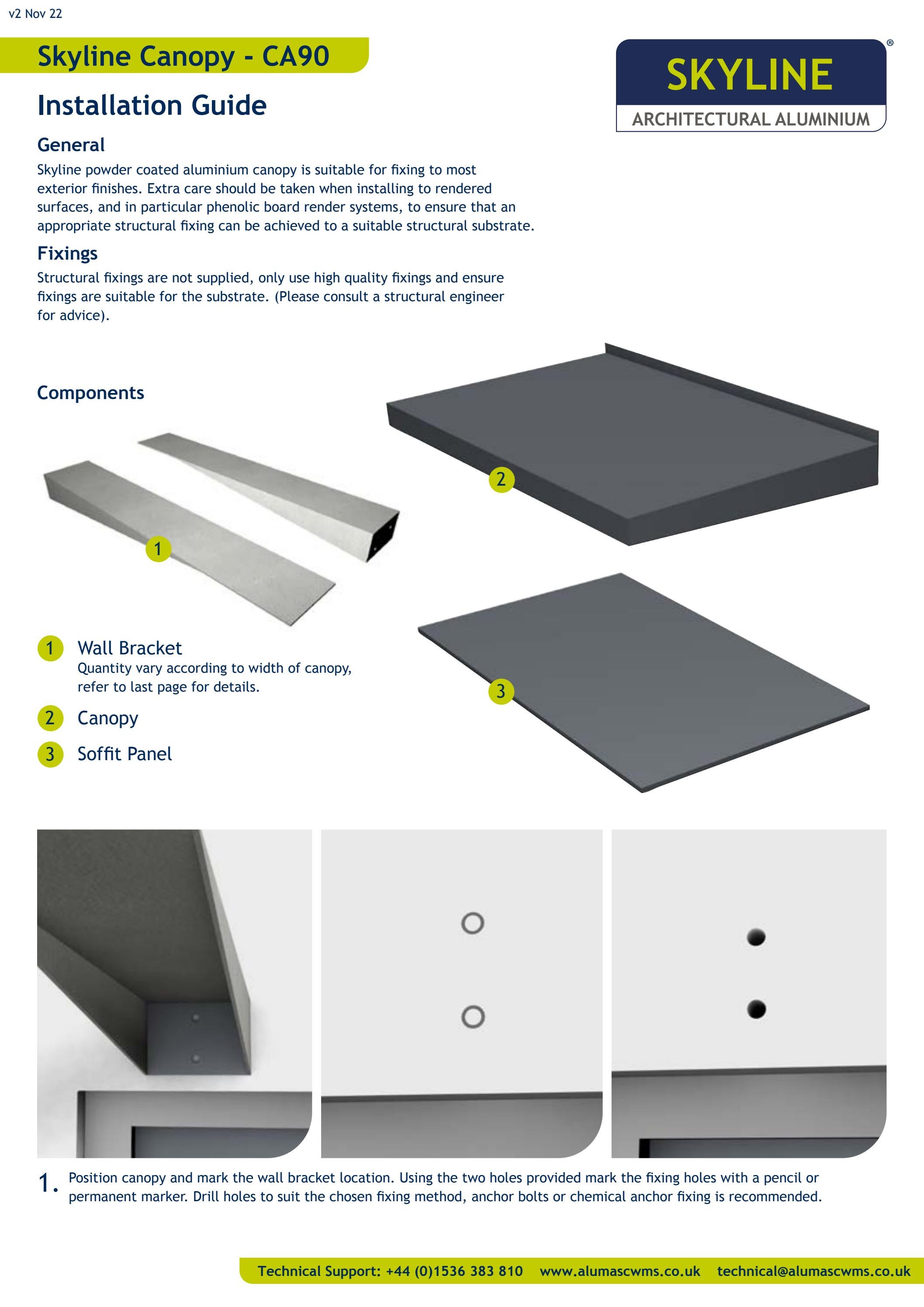 Skyline - Installation Guide - Canopies by Alumasc Water Management ...