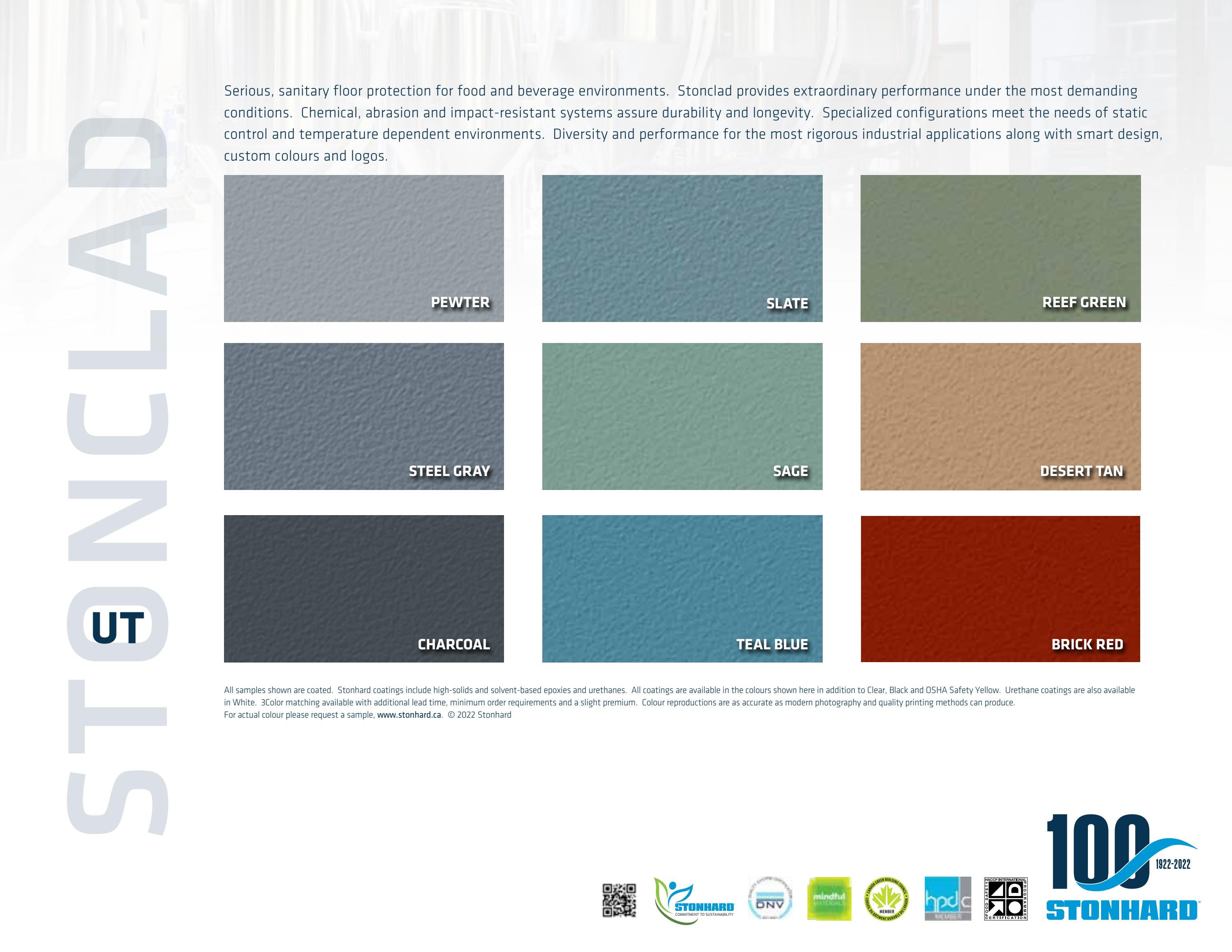 Stonhard | Stonclad UT Colour Chart by stonhard_canada - Issuu