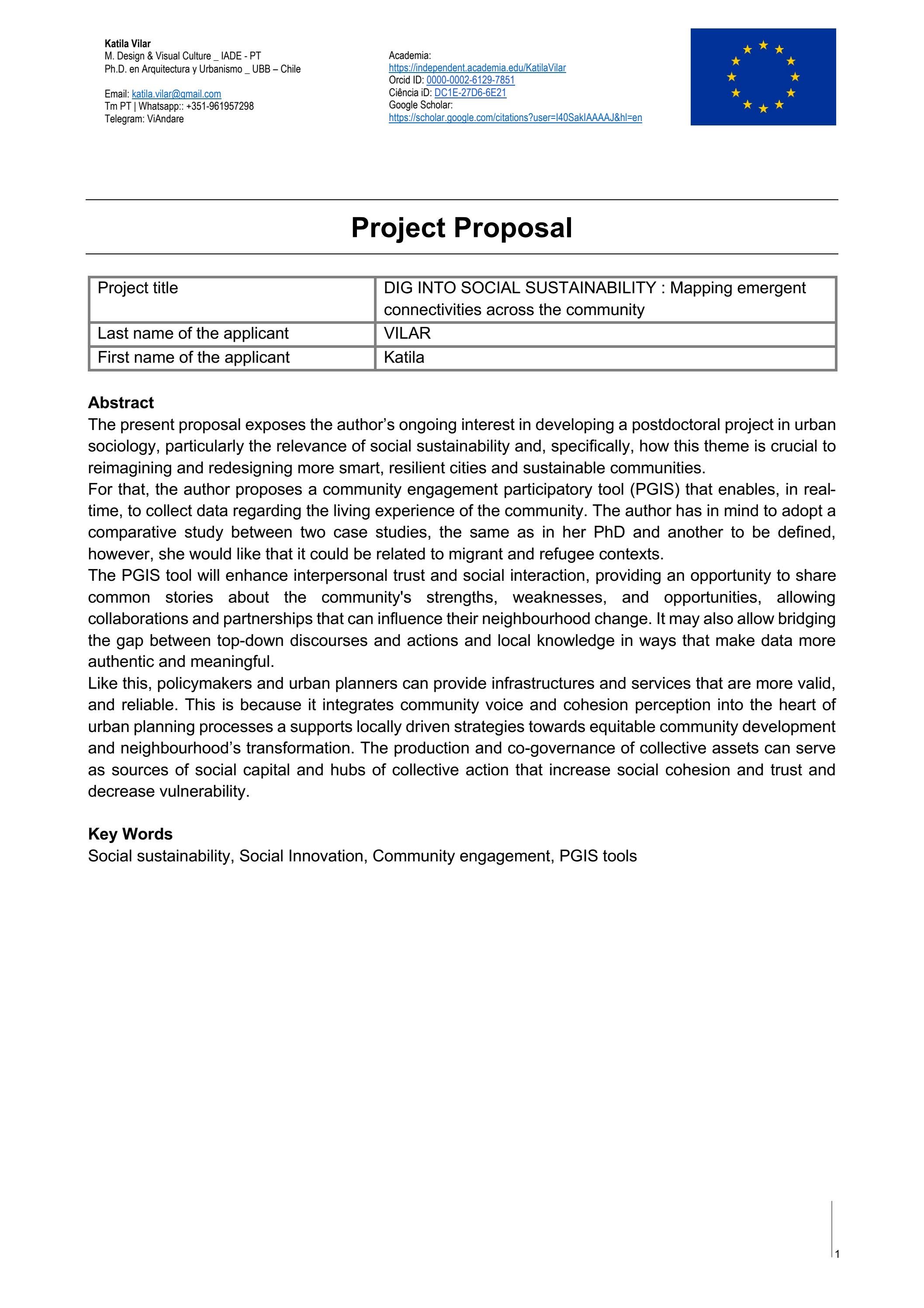 12. Post-doctoral proposal by katila Vilar - Issuu