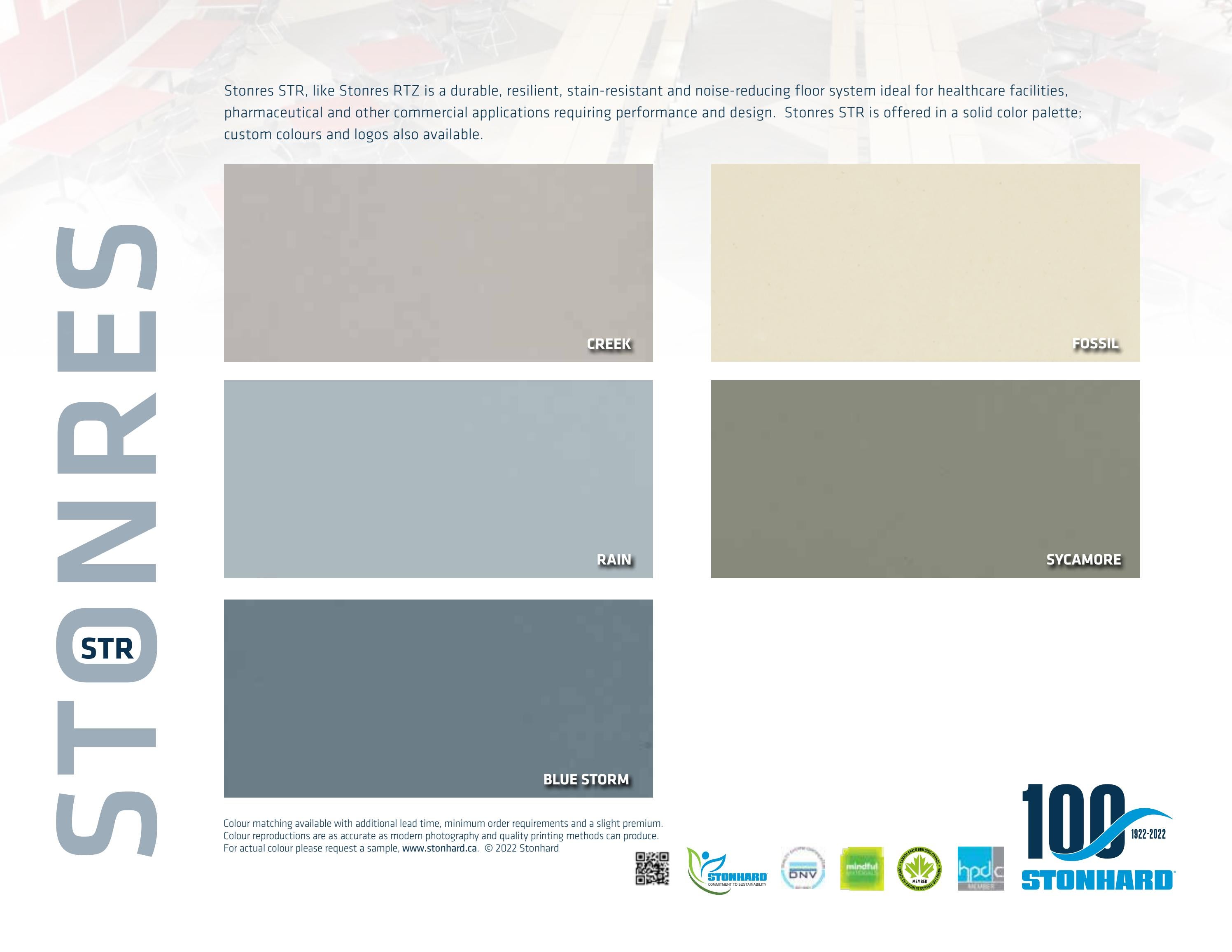Stonhard | Stonres STR Colour Chart by stonhard_canada - Issuu