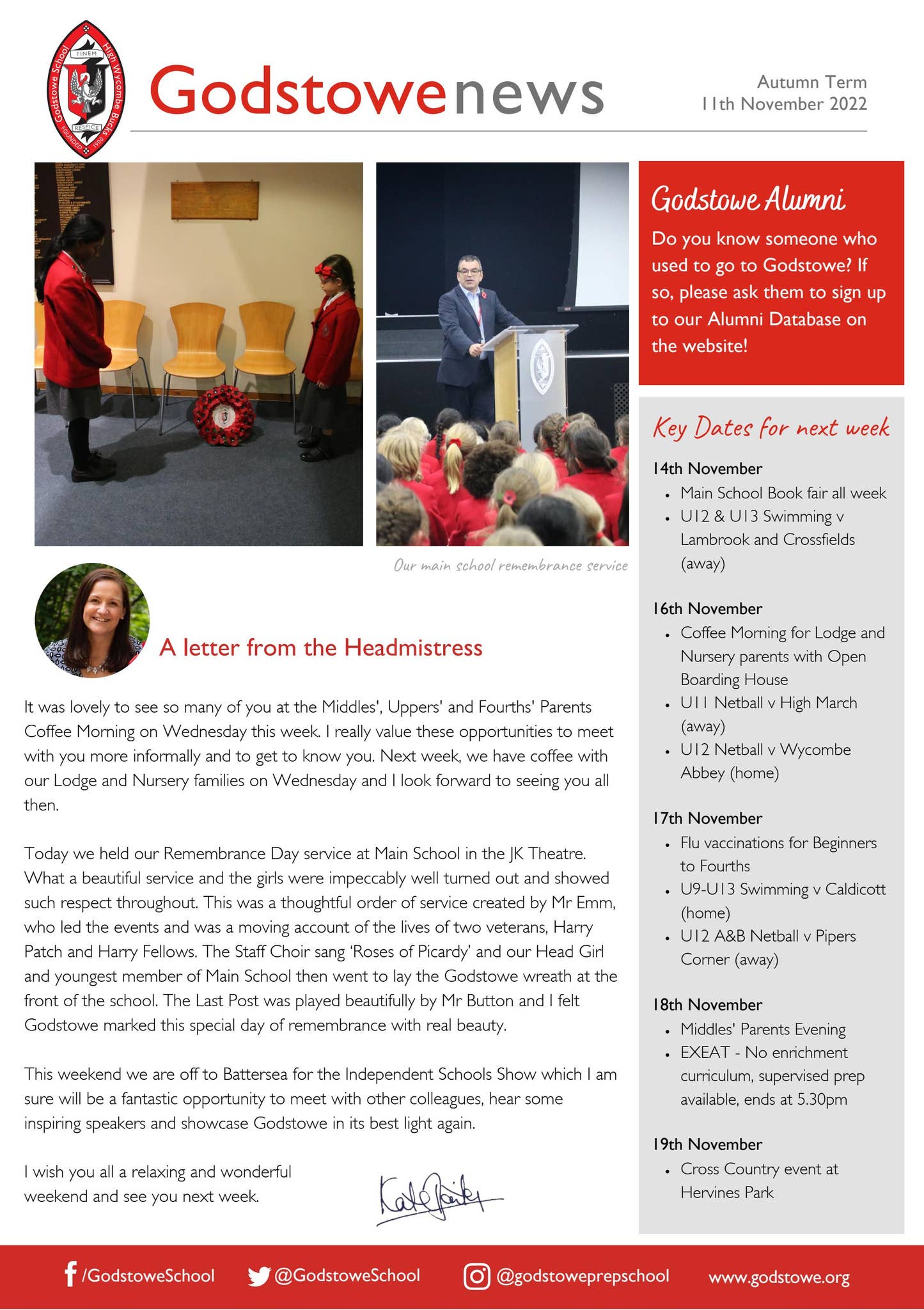 Godstowe News: 11th November 2022 by GodstowePrep - Issuu