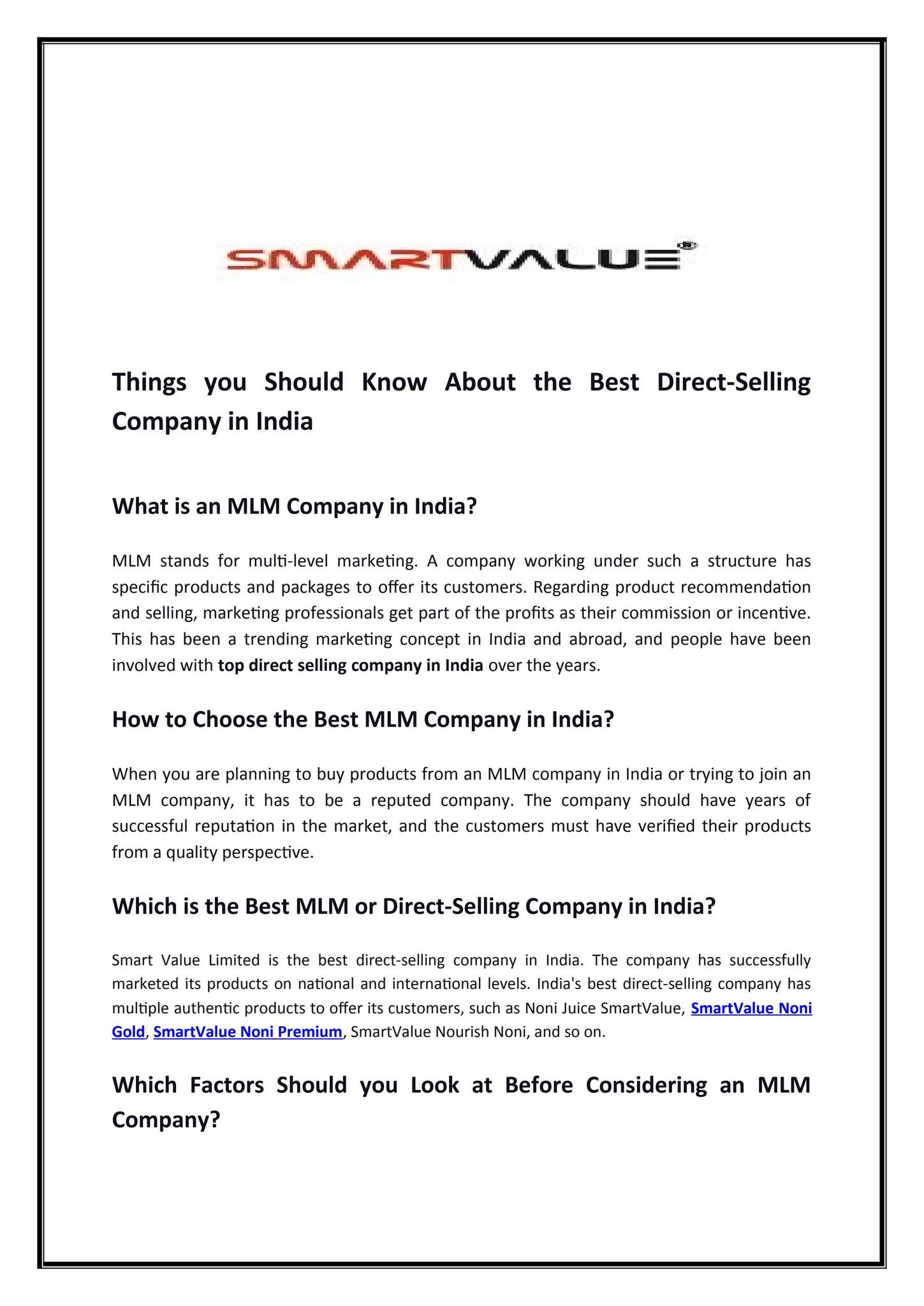 TheThings you Should Know About the Best Direct-Selling Company in ...