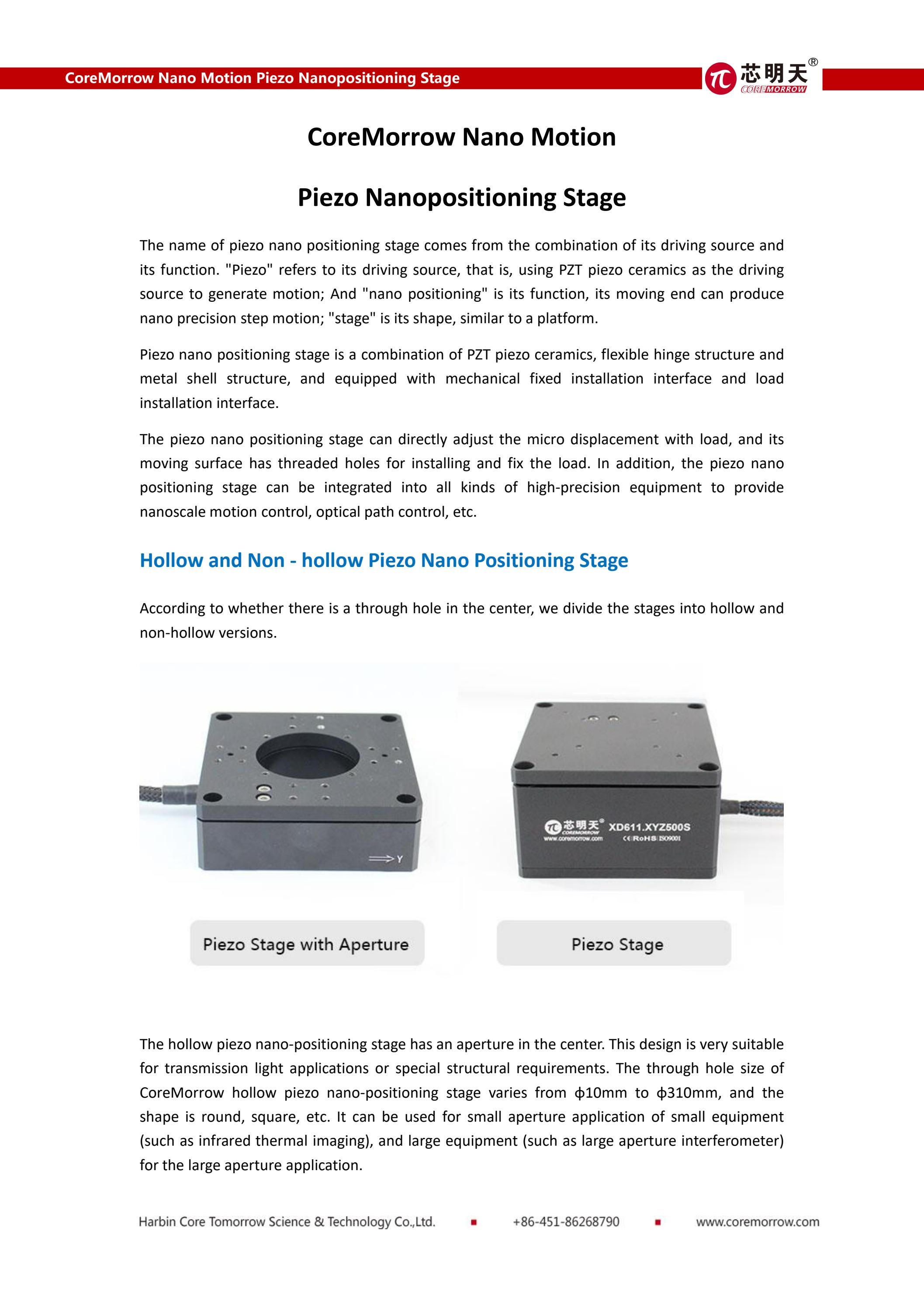 CoreMorrow Nano Motion Piezo Nanopositioning Stage by CoreMorrow Ltd ...