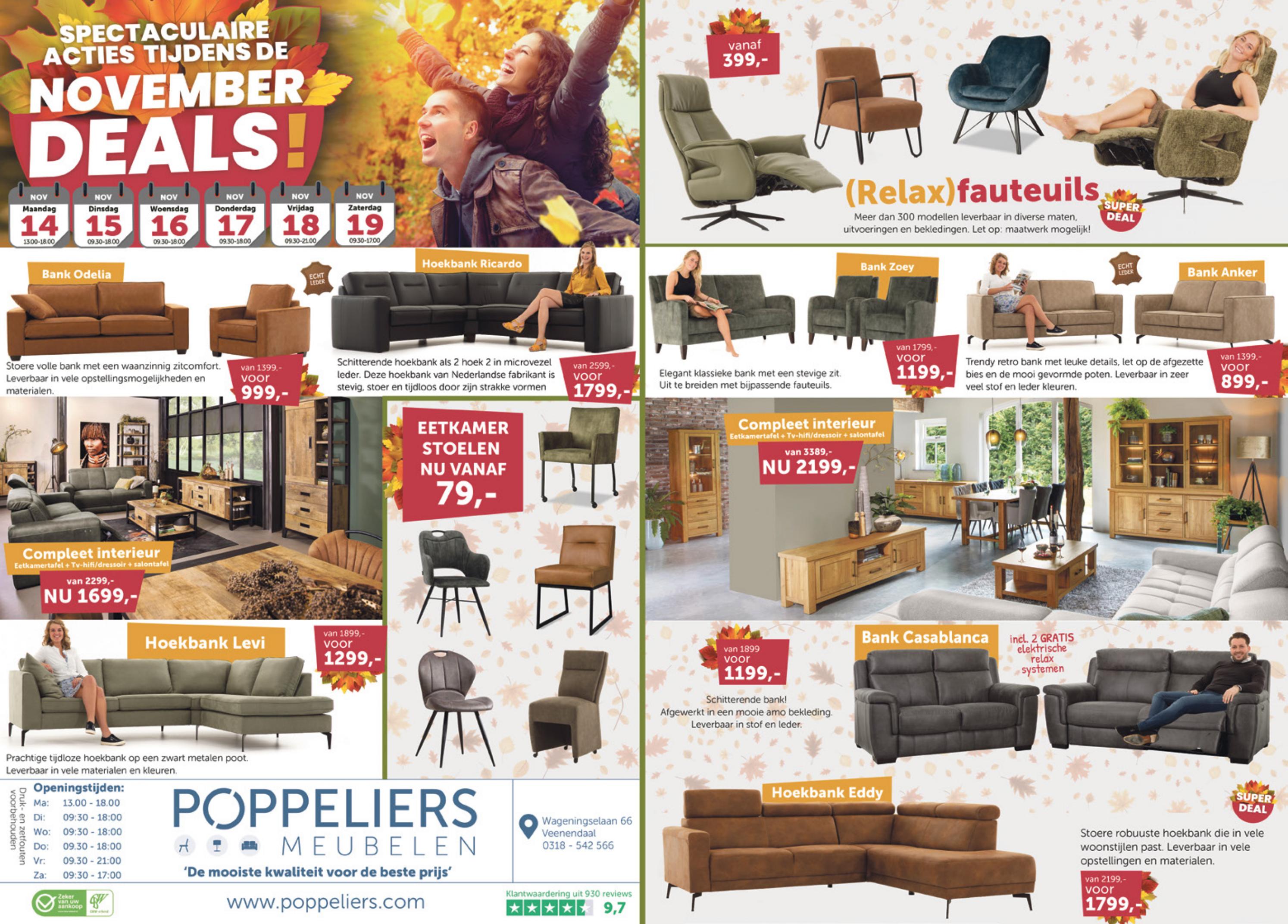 Folder of advertentie Poppeliers Meubelen week 46 by Media Solutions B ...