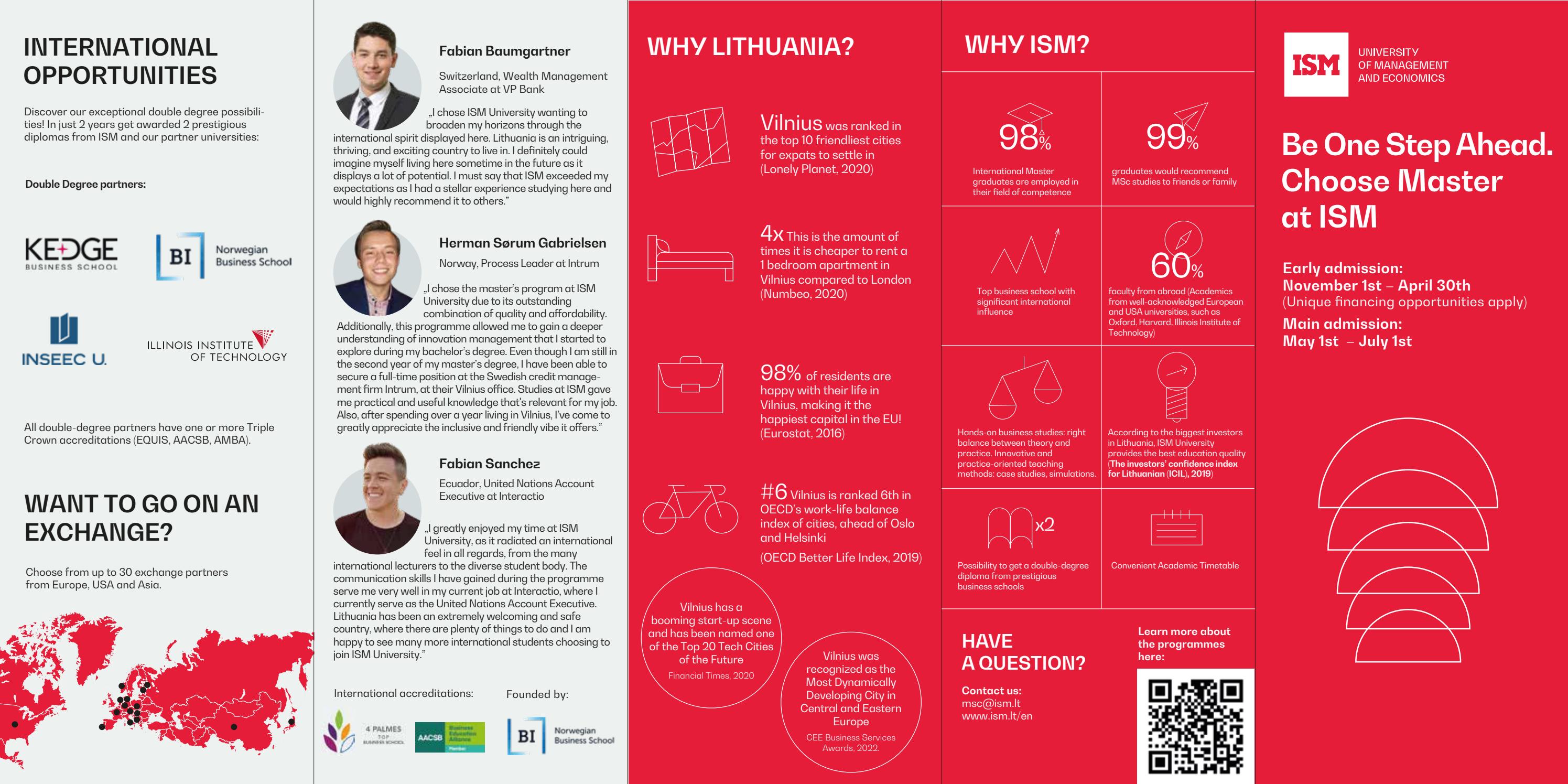 ISM International Master's brochure by ISM Vadybos ir ekonomikos ...