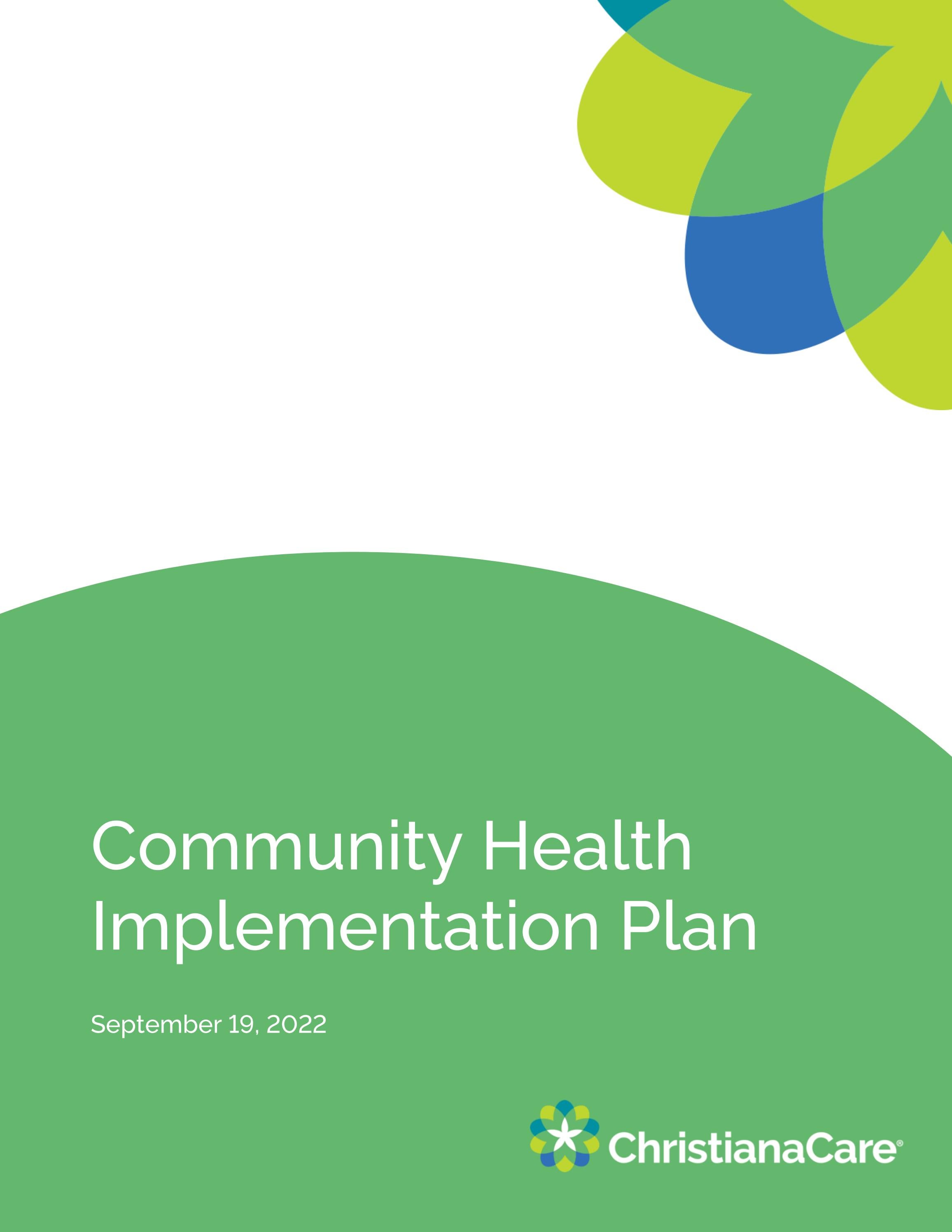 Community Health Implementation Plan - DE - 2022 by ChristianaCare - Issuu