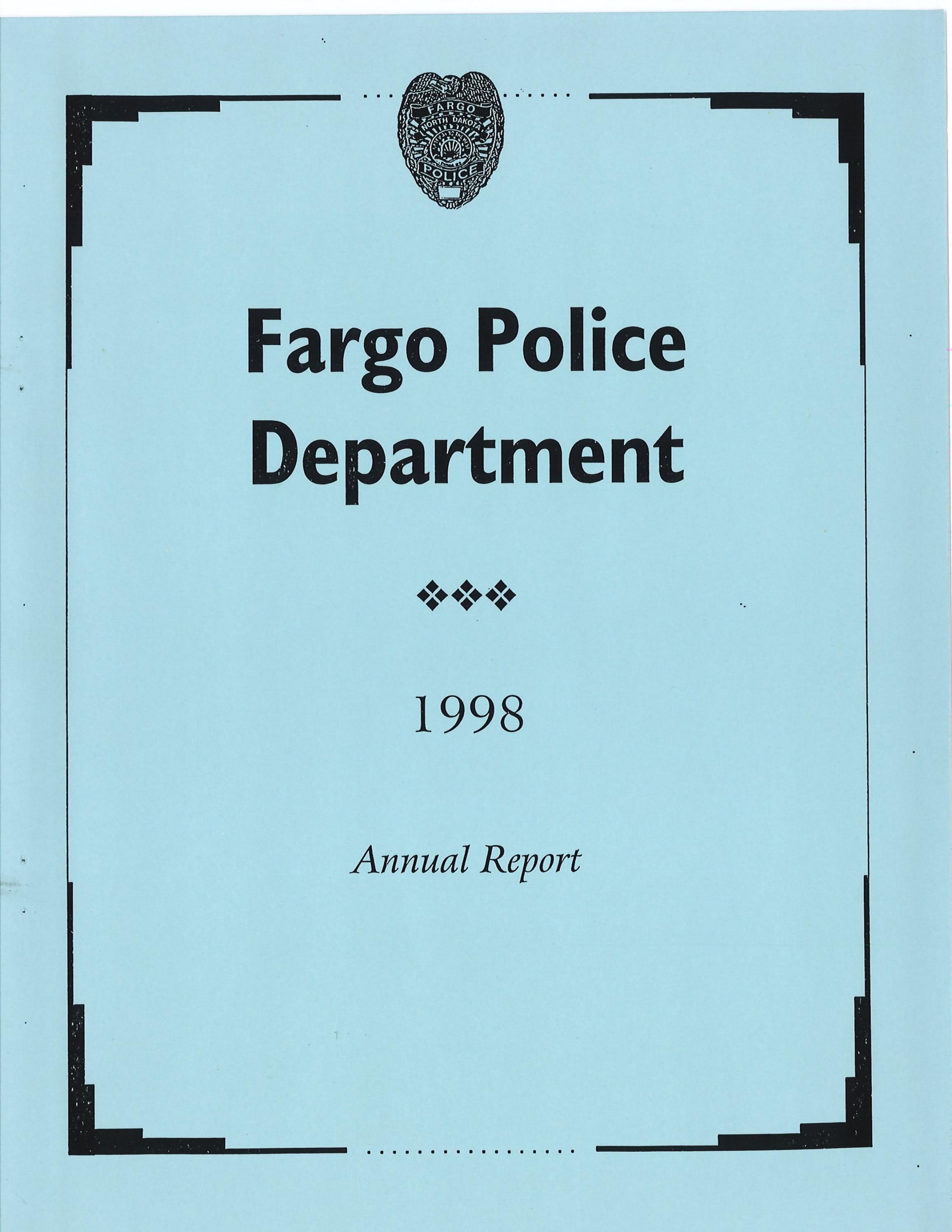1998 Annual Report by Fargo Police Department - Issuu