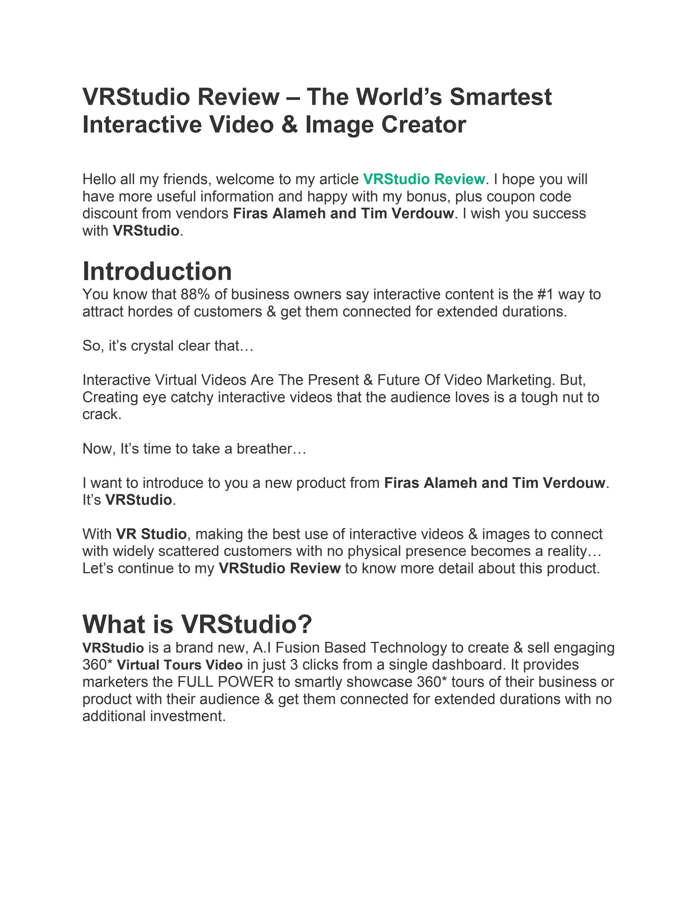 VRStudio Review - Bundle Deal - Best Bonus by expmar - Issuu