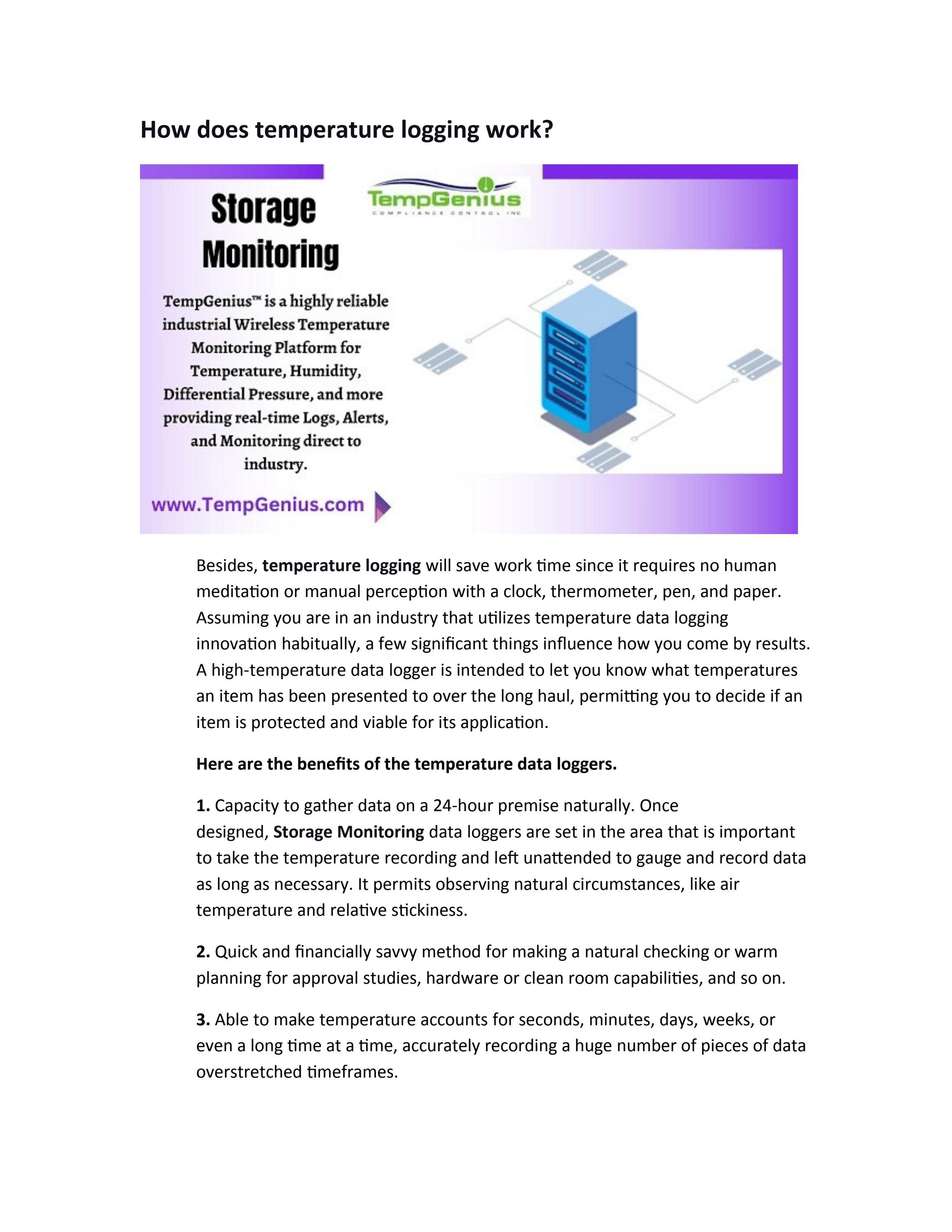 How does temperature logging work? by tempgenius - Issuu