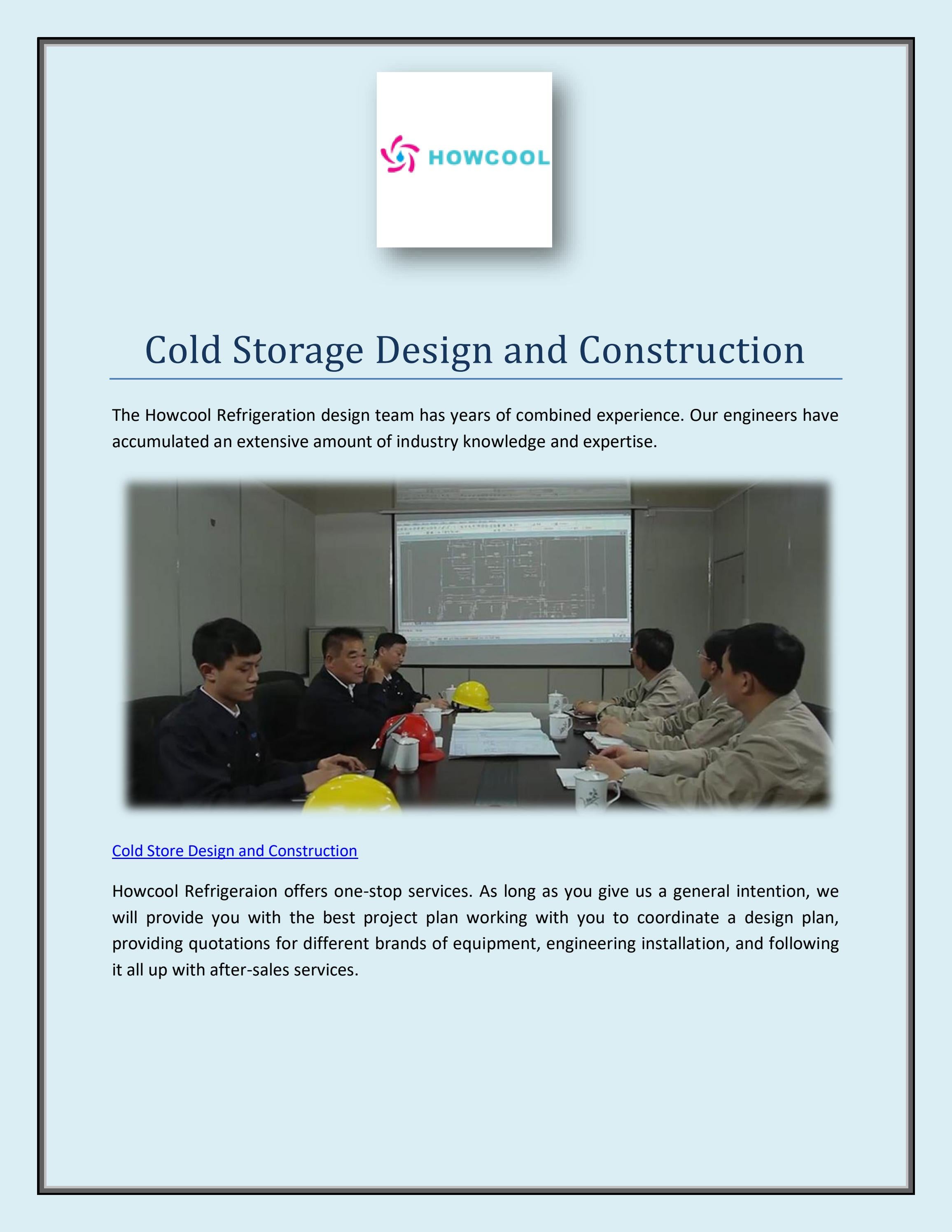 Cold Storage Design and Construction by Beijing Howcool Refrigeration ...