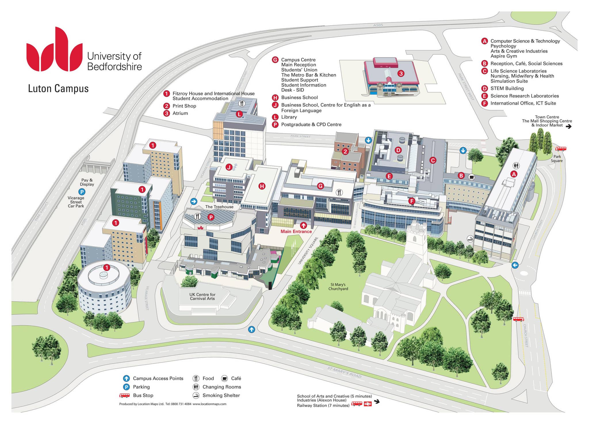 Uni of Beds Campus Maps by University of Bedfordshire - Issuu