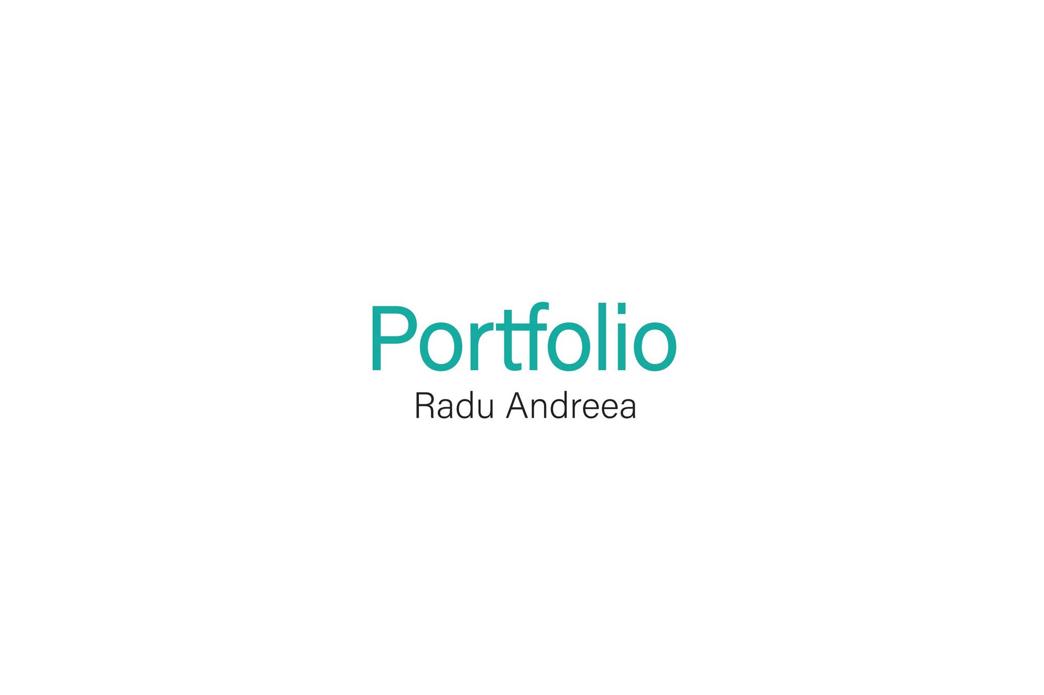 Portfolio by Andreea Radu - Issuu