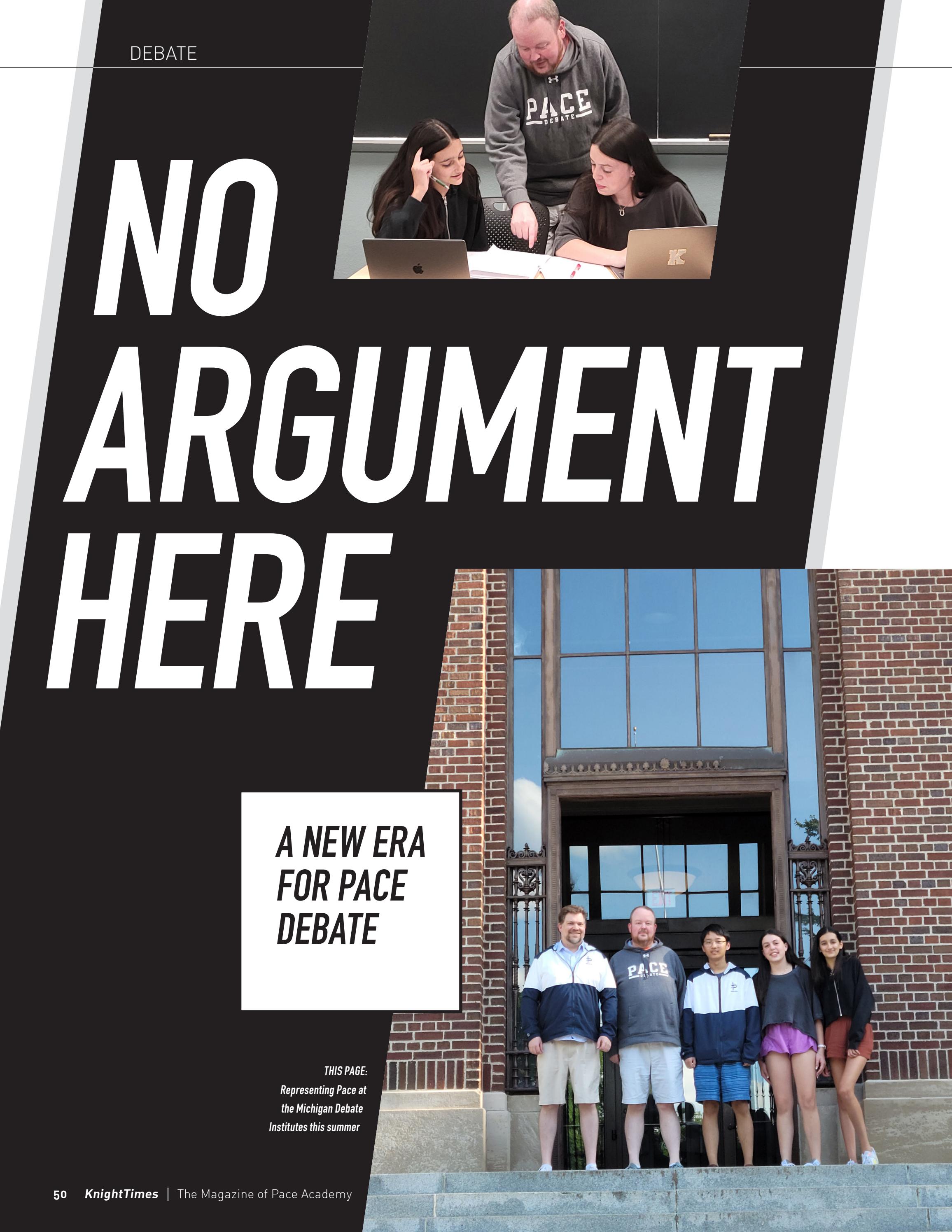 "No Argument Here" - KnightTimes Summer 2022 by Pace Academy - Issuu